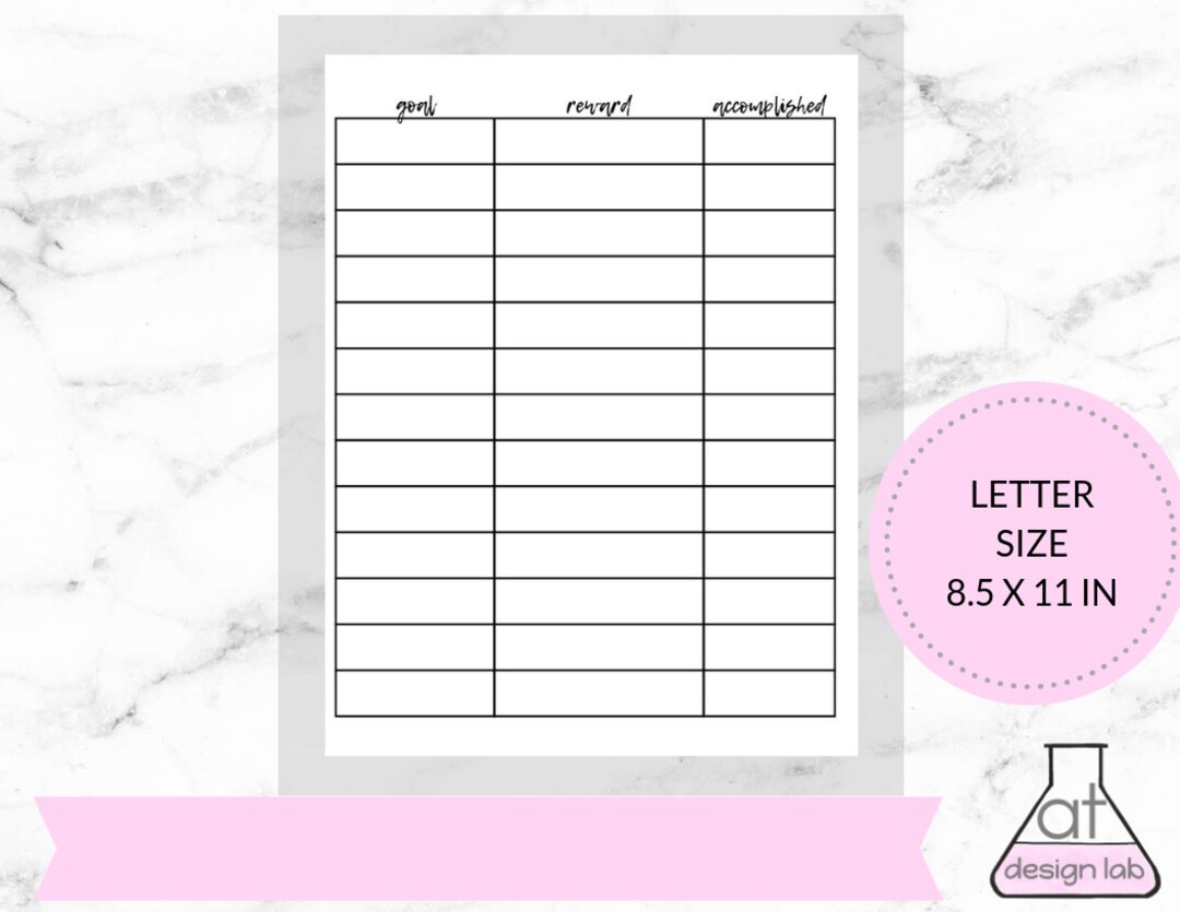 Workout Reward Chart Printable Fitness Journal Women, Workout Planner ...