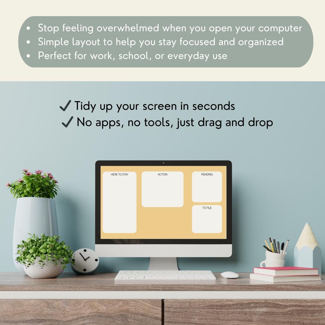 Minimalist Desktop Organizer Wallpaper Bundle – 5 Aesthetic Colors ...