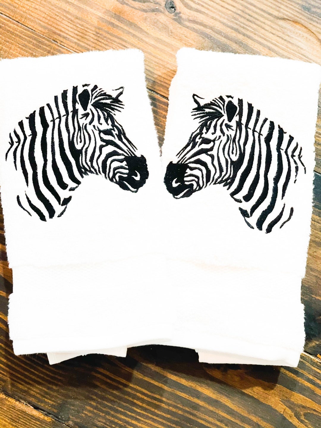 Zebra Towel Set // Safari Towels /:farm Towels // Animal Towels ...