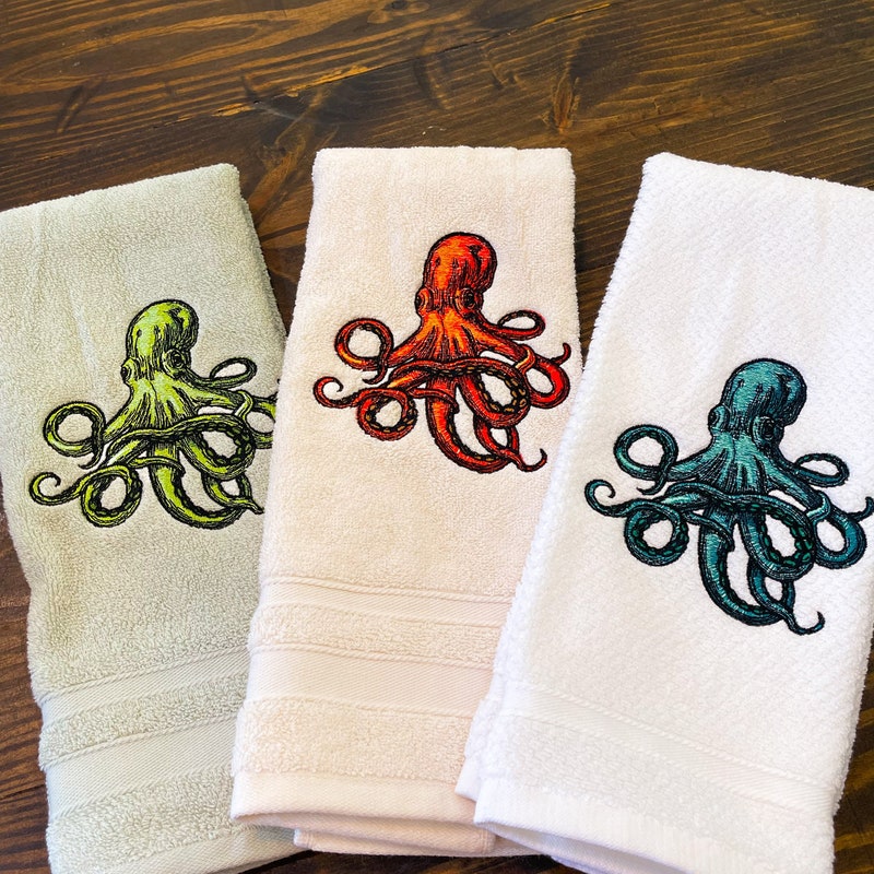 Octopus Hand Towel - Etsy
