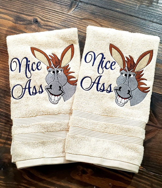 Donkey Towel Set // Wedding Gift // Bath Towel Set // House | Etsy