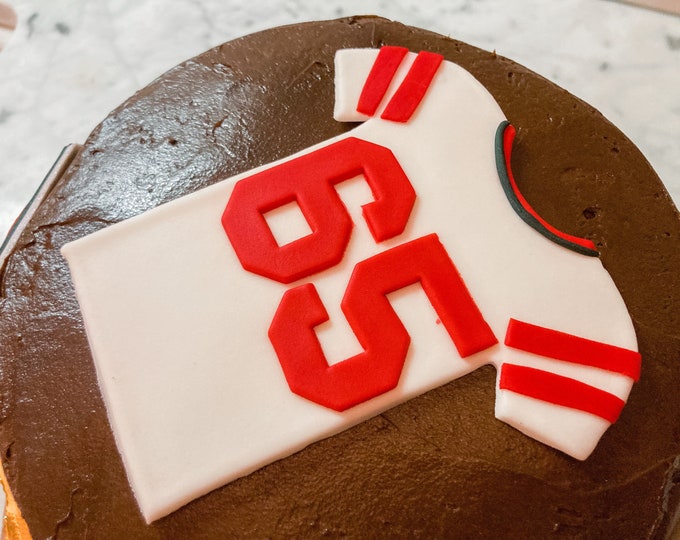 Fondant Sports Jersey Cake Topper Cake Decorations - Etsy