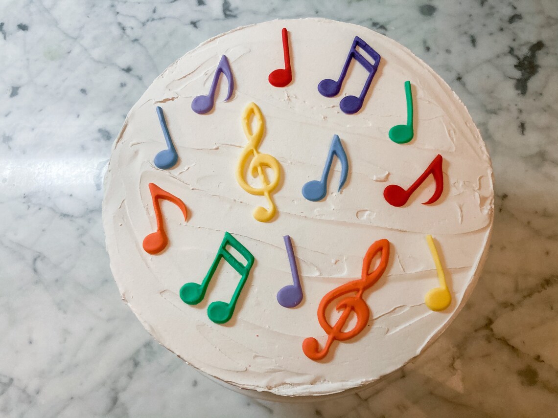 Fondant Music Notes Fondant Cupcake and Cake Topper Edible - Etsy