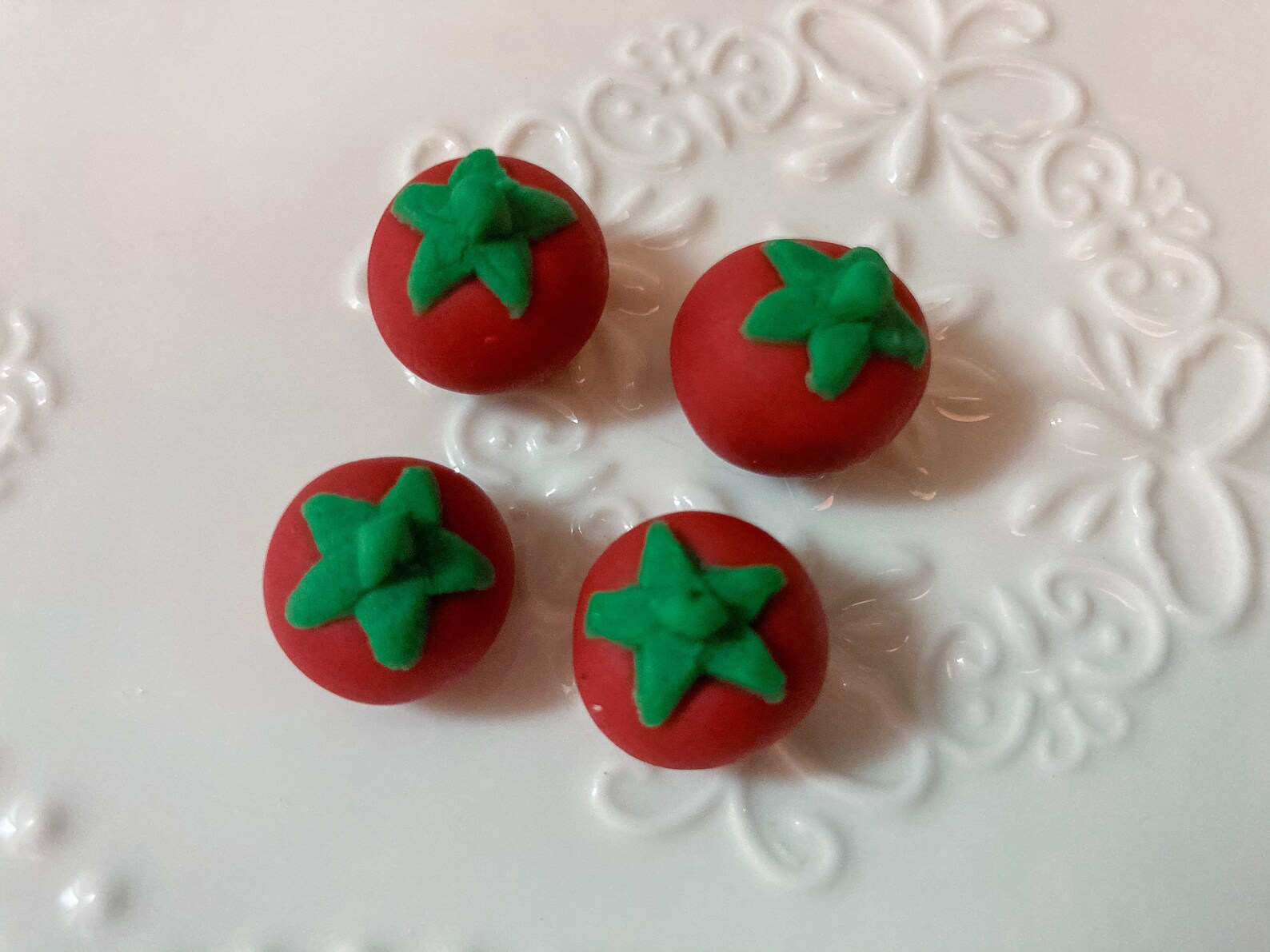 Mini Fondant Vegetables 10 Mini Tomatoes Edible Cake - Etsy