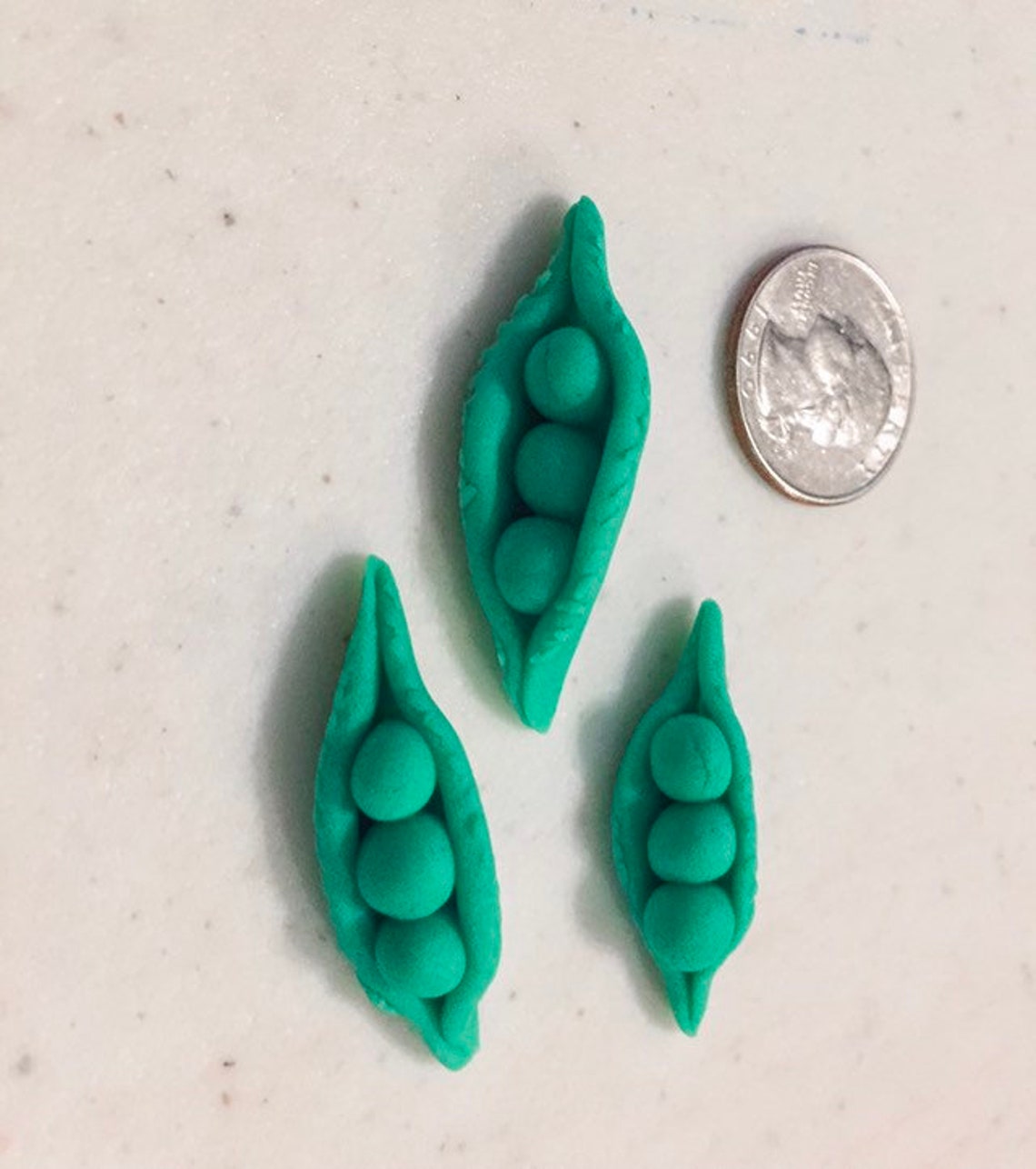 Mini Fondant Vegetables 10 Mini Pea Pods Edible Cake | Etsy