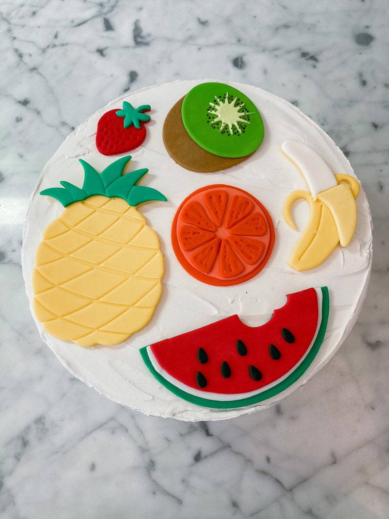 Fruit Fondant Cake Topper Cake Topper Cake Decoration Kids - Etsy