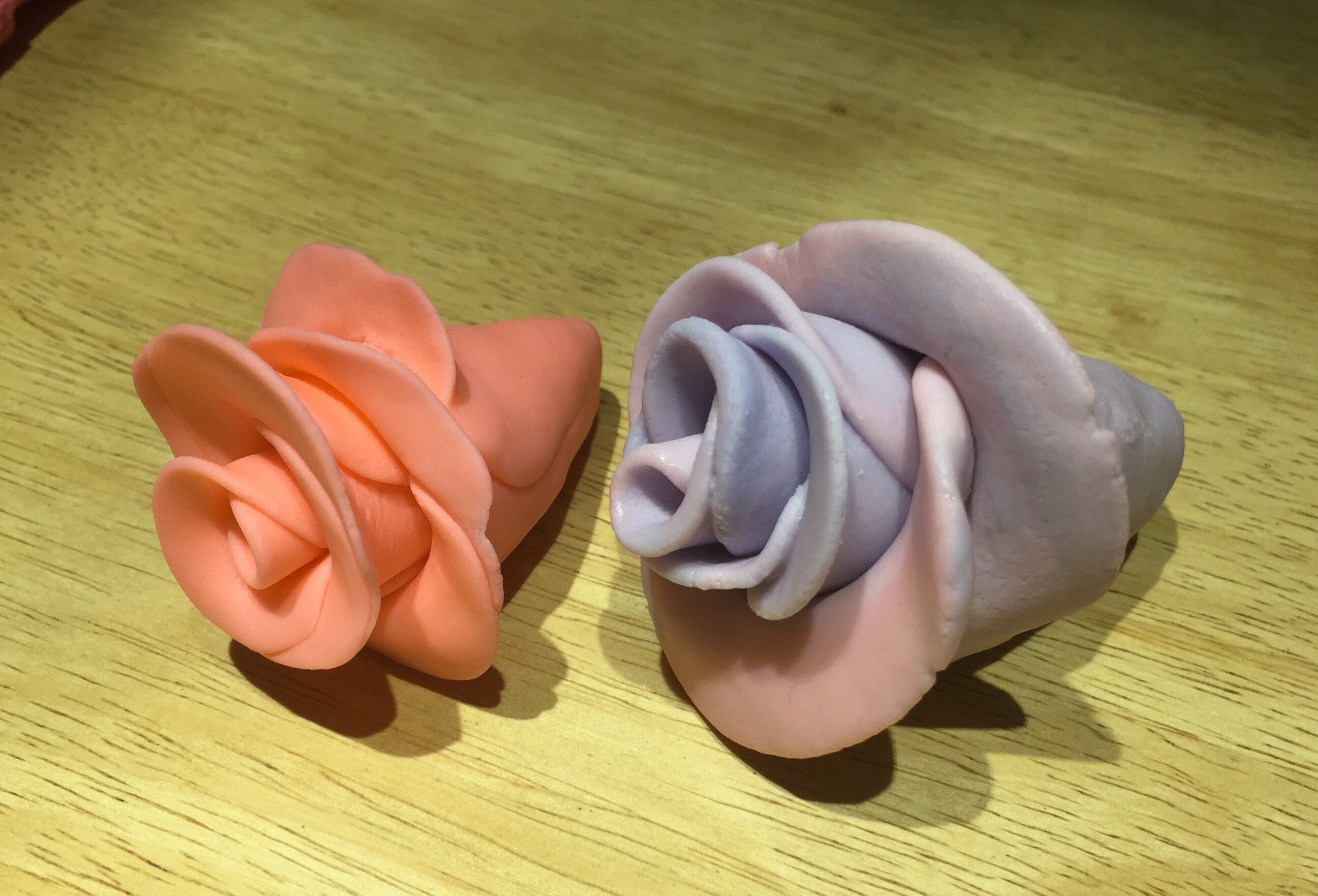 Fondant Roses Fondant Flower Blossom Cupcake and Cake Topper | Etsy