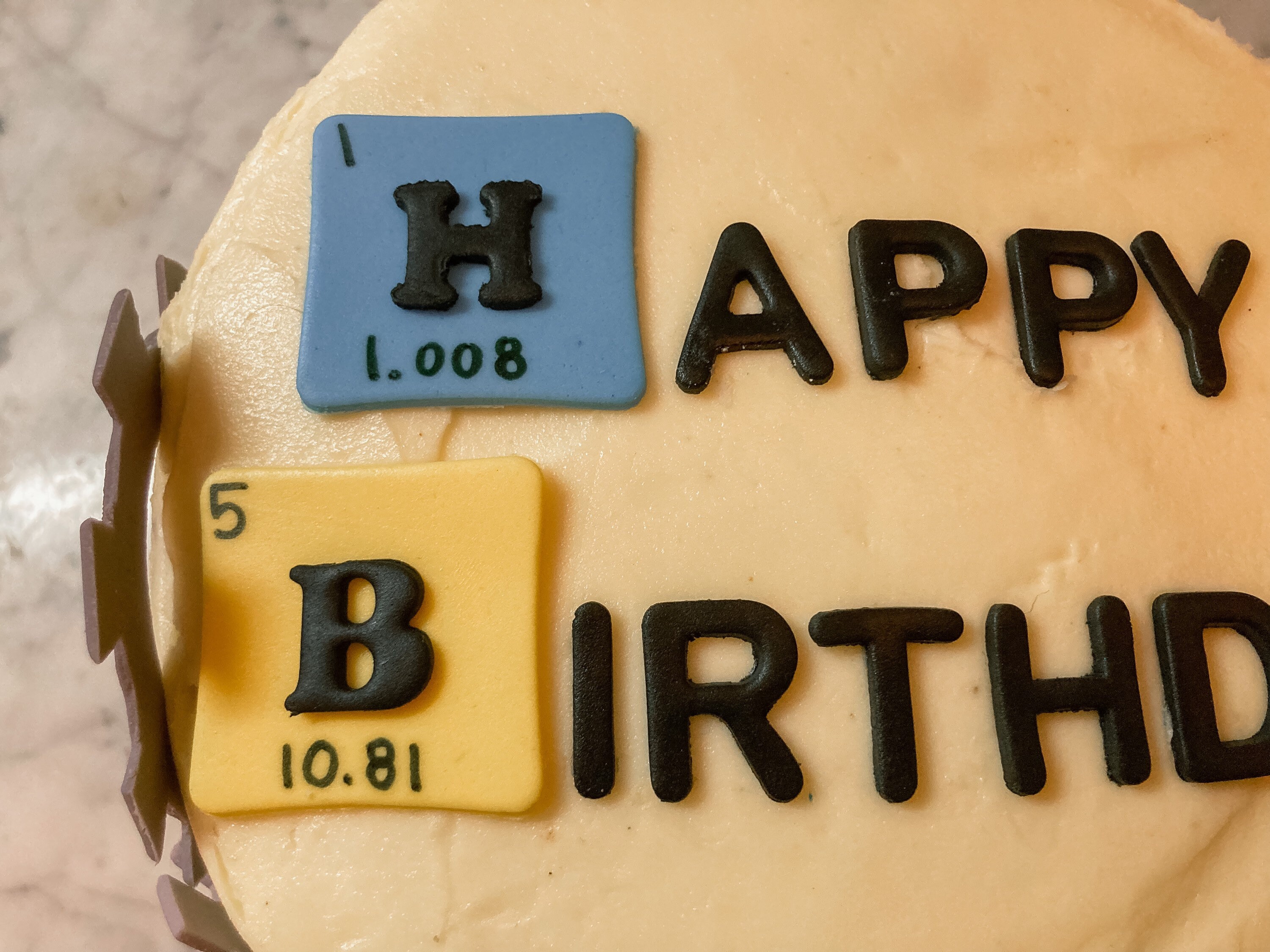 Custom Fondant Periodic Table of Elements Fondant Cake | Etsy