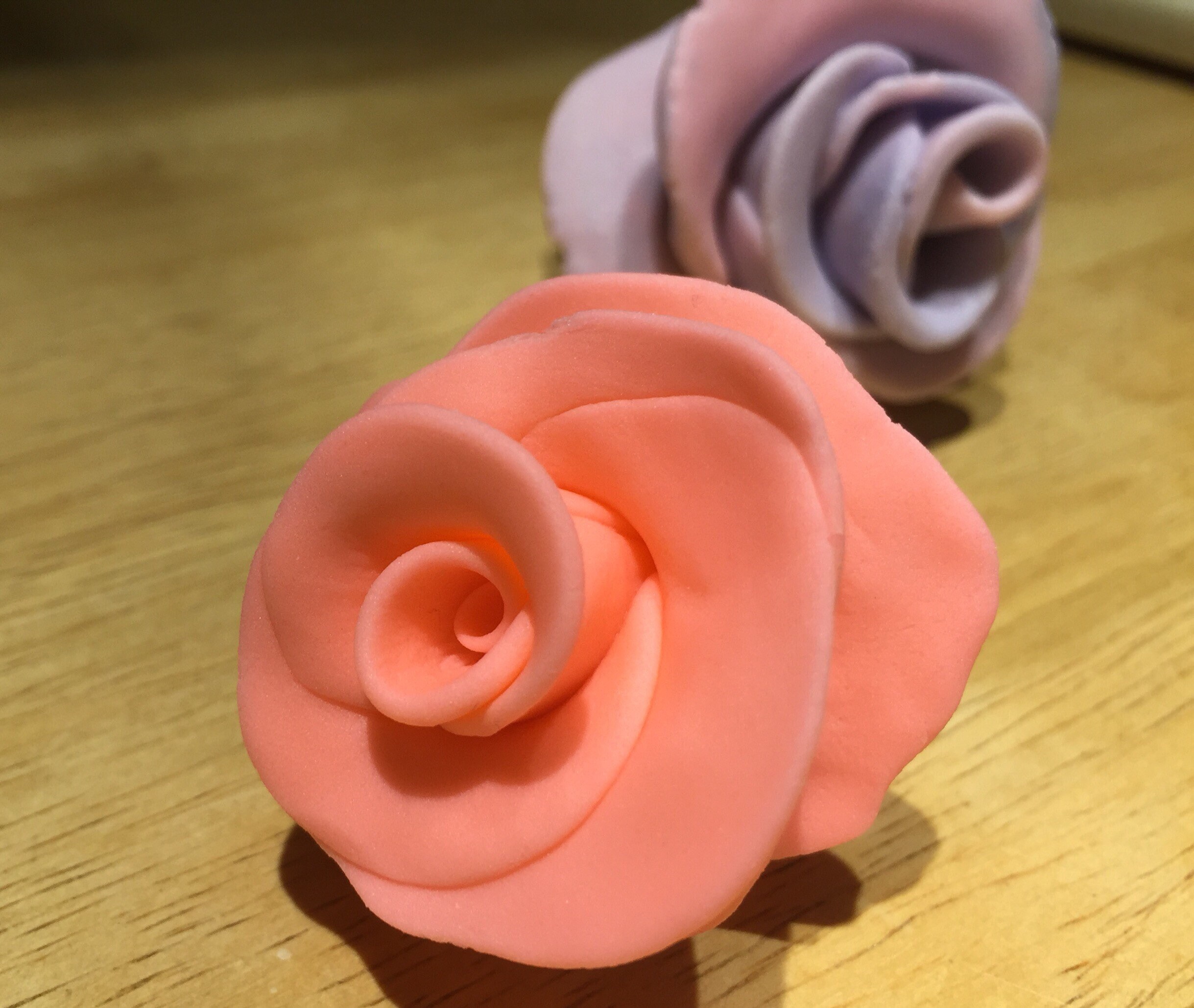 Fondant Roses Fondant Flower Blossom Cupcake and Cake Topper | Etsy