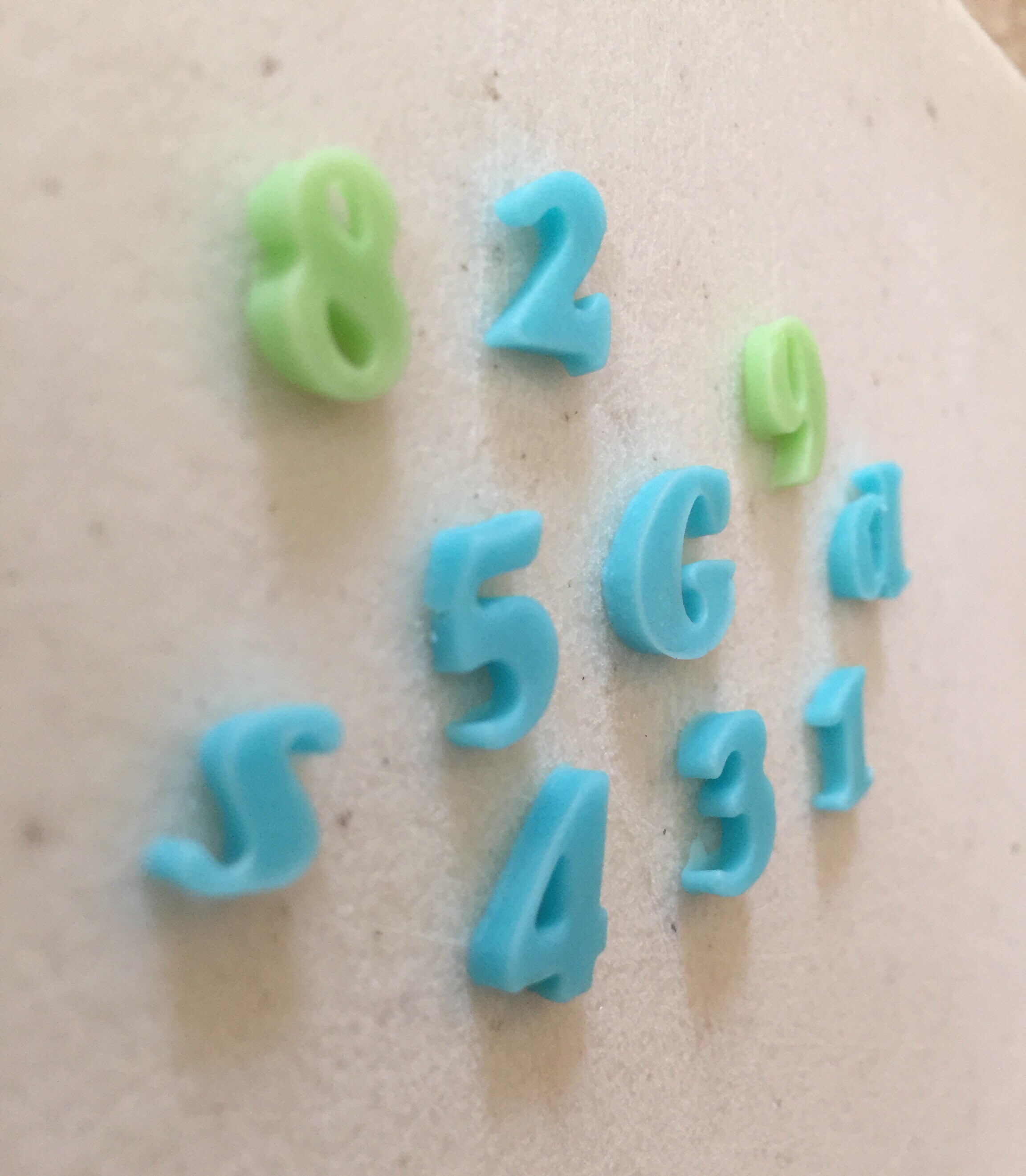 Custom Fondant Letters/numbers Fondant Cupcake and Cake | Etsy