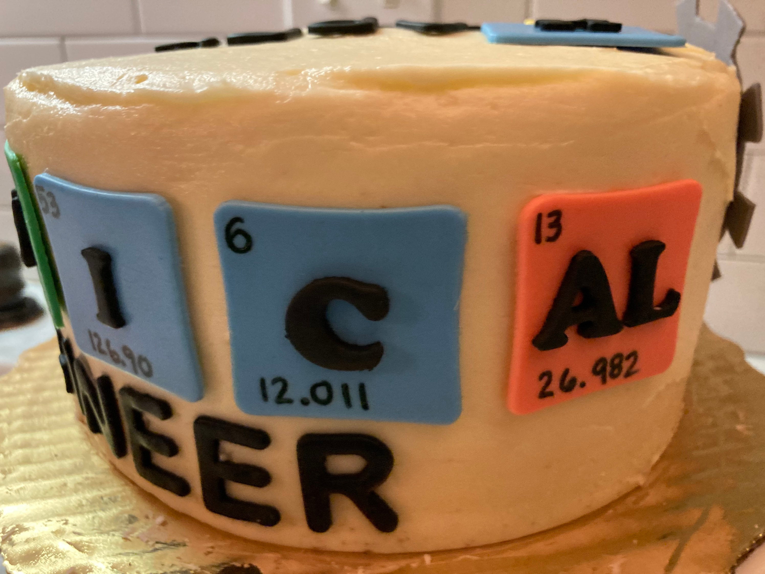 Custom Fondant Periodic Table of Elements Fondant Cake | Etsy