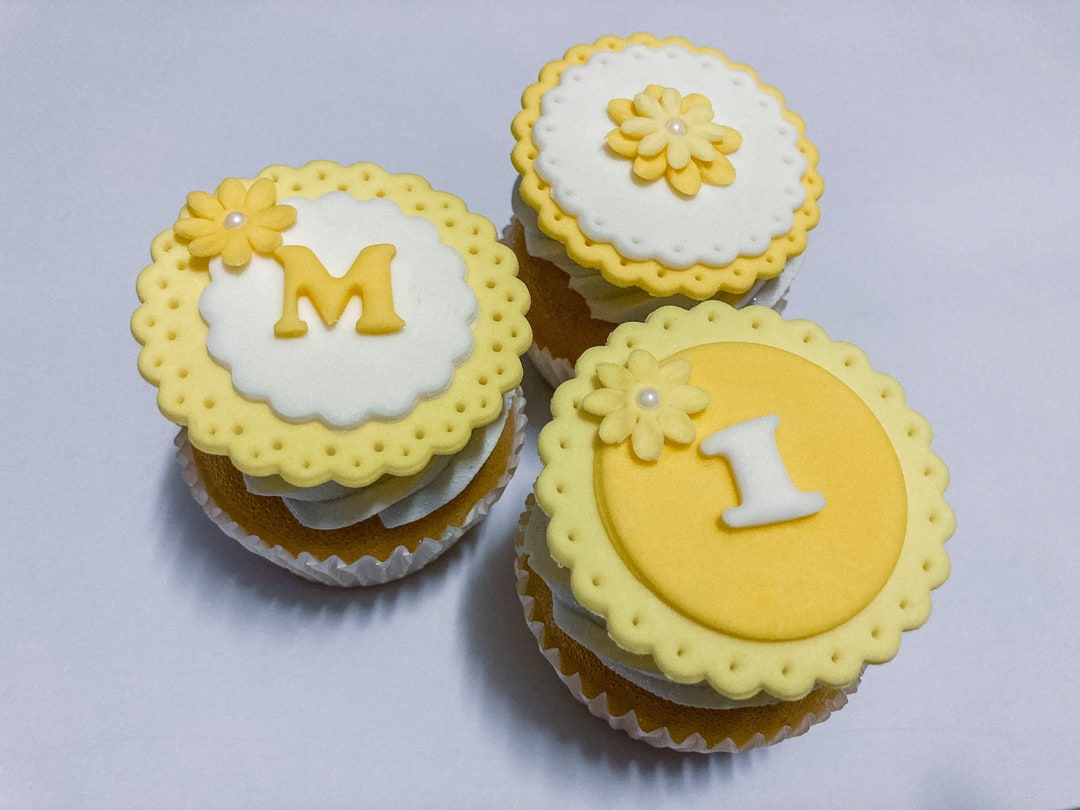 Custom Cupcake Toppers, Fondant Cupcake Toppers, Set of 12 Toppers - Etsy