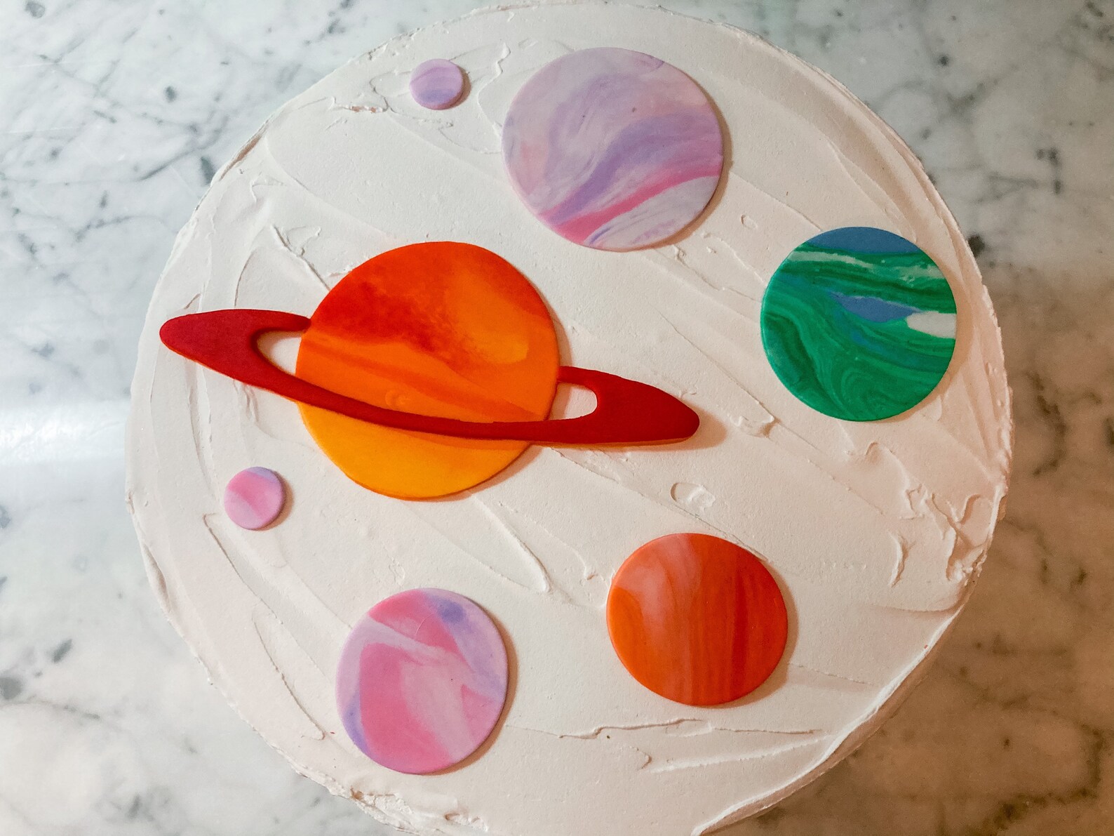Fondant Planets Edible Cake Decorations Cupcake Toppers 9 - Etsy