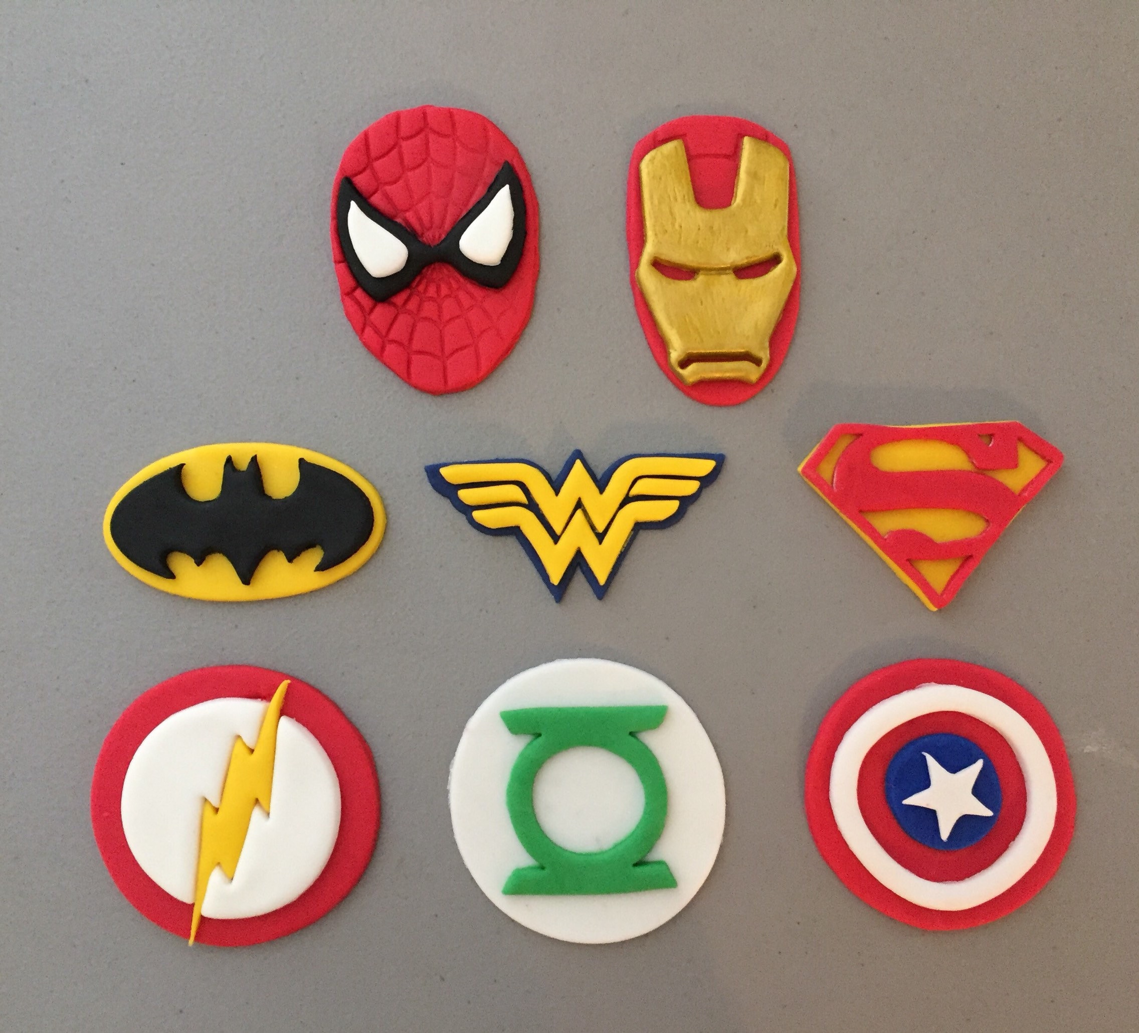 Superhero Fondant Cupcake Toppers