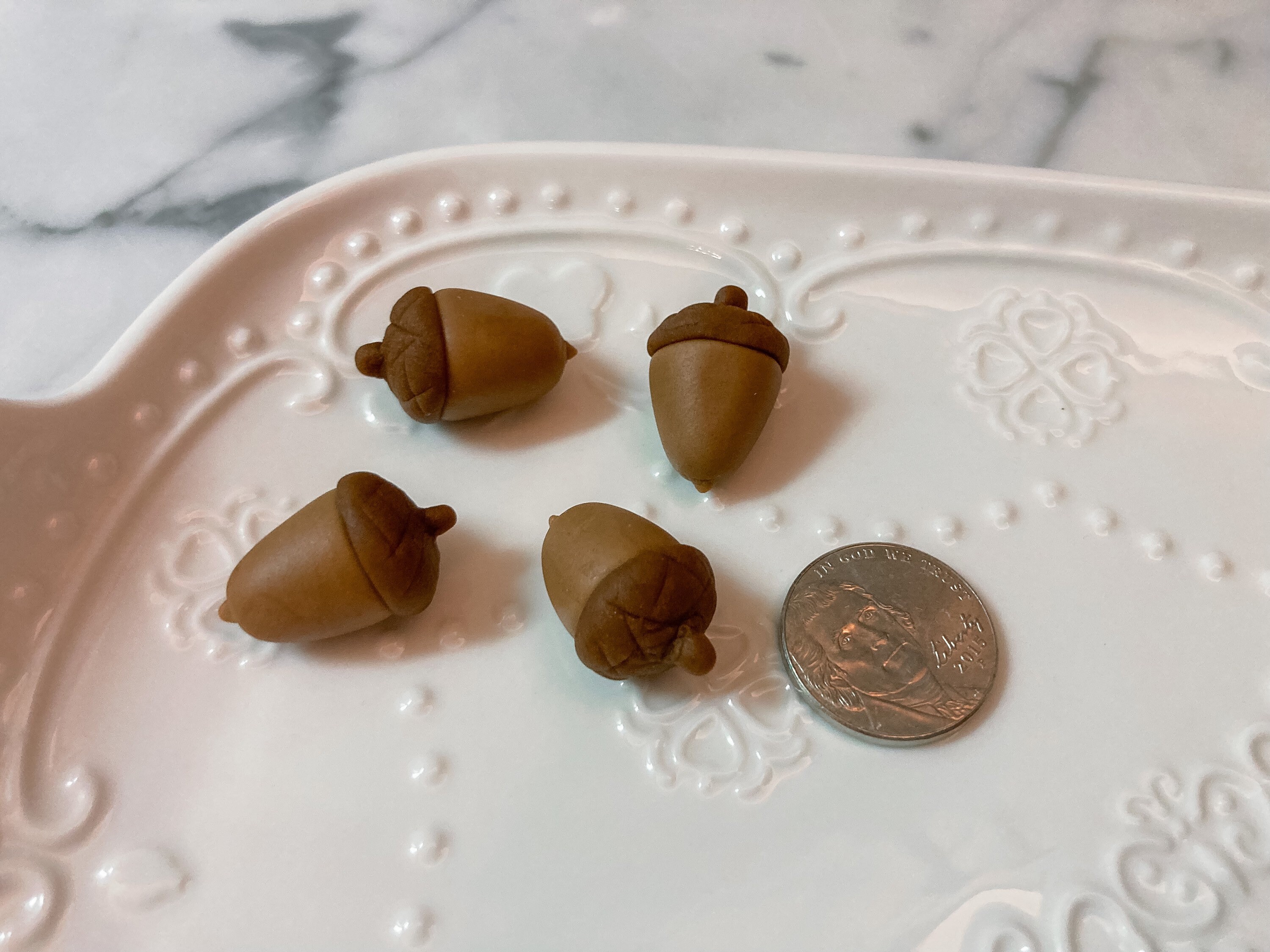 Mini Fondant Nuts 10 Mini Acorns Edible Cake Decorations - Etsy