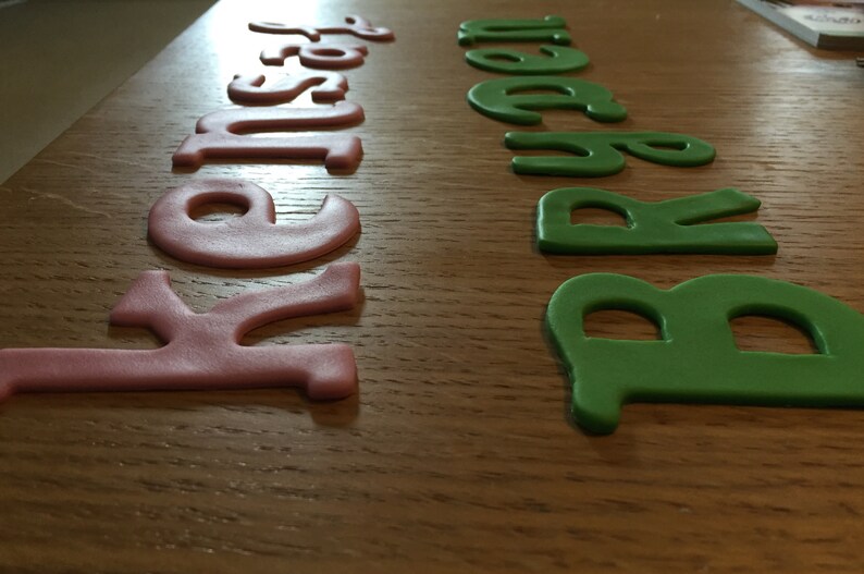 Custom Fondant Letters Fondant Cupcake and Cake Topper - Etsy UK
