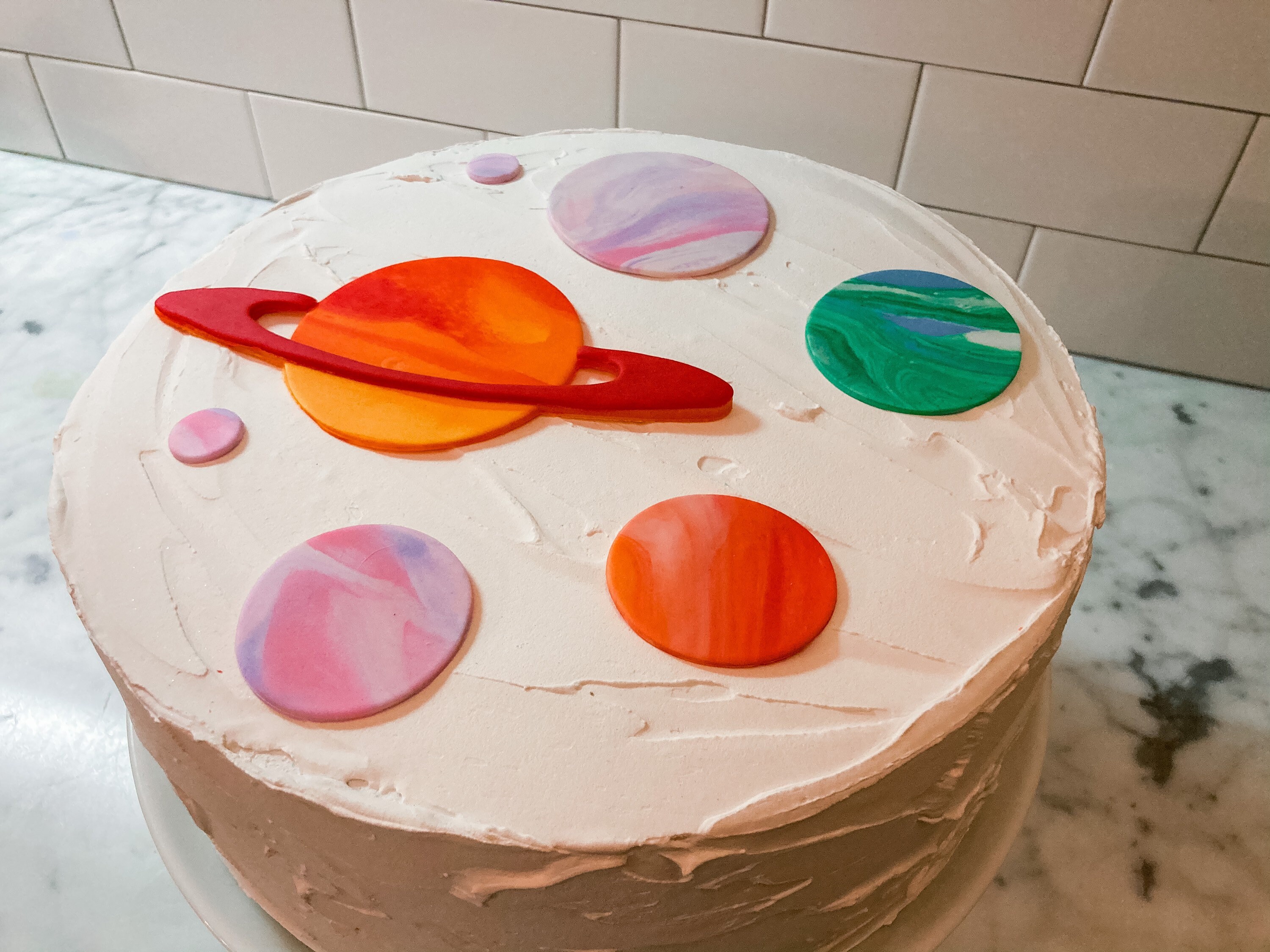 Fondant Planets Edible Cake Decorations Cupcake Toppers 9 - Etsy