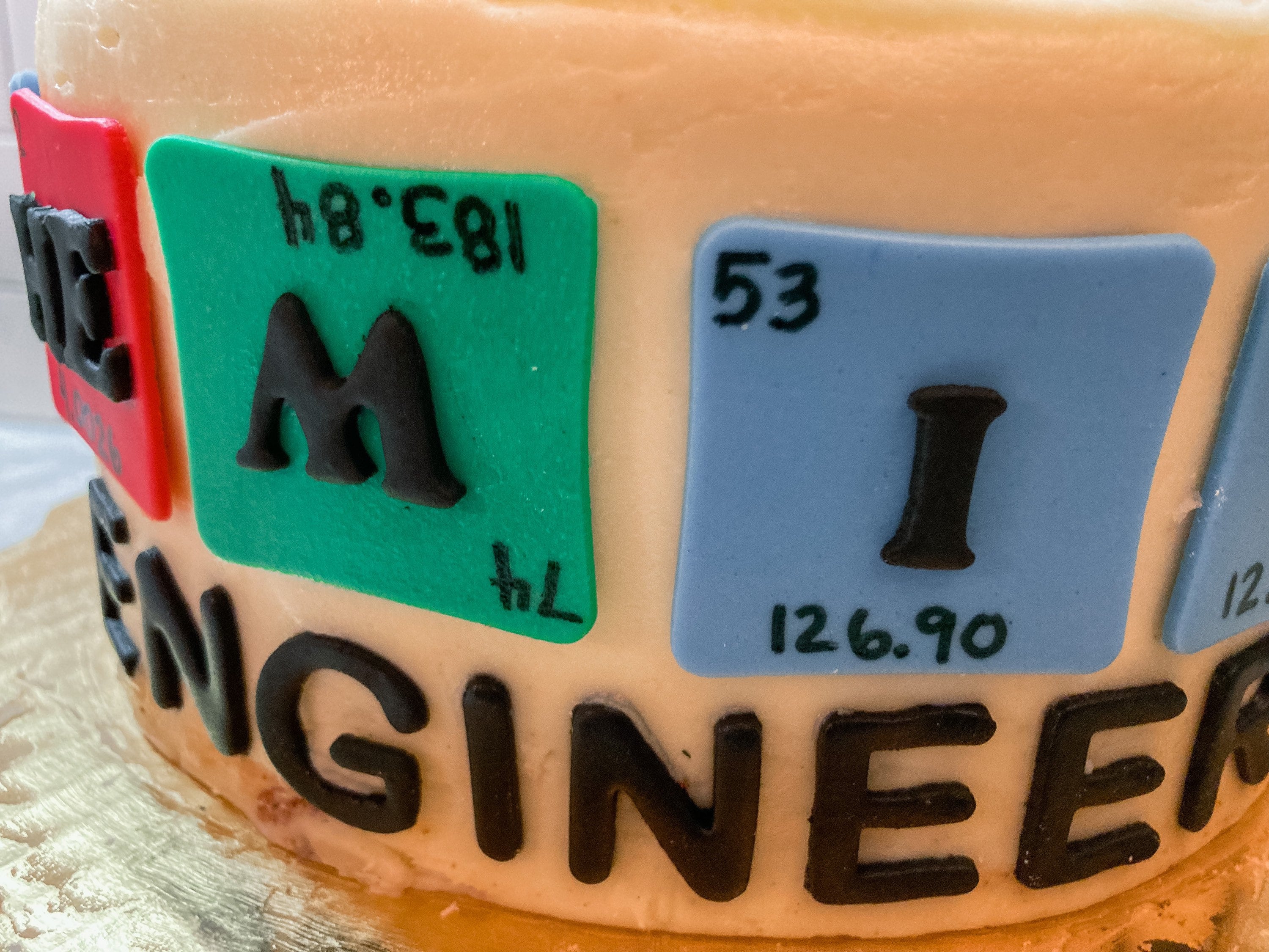 Custom Fondant Periodic Table of Elements, Fondant Cake Topper, Edible ...