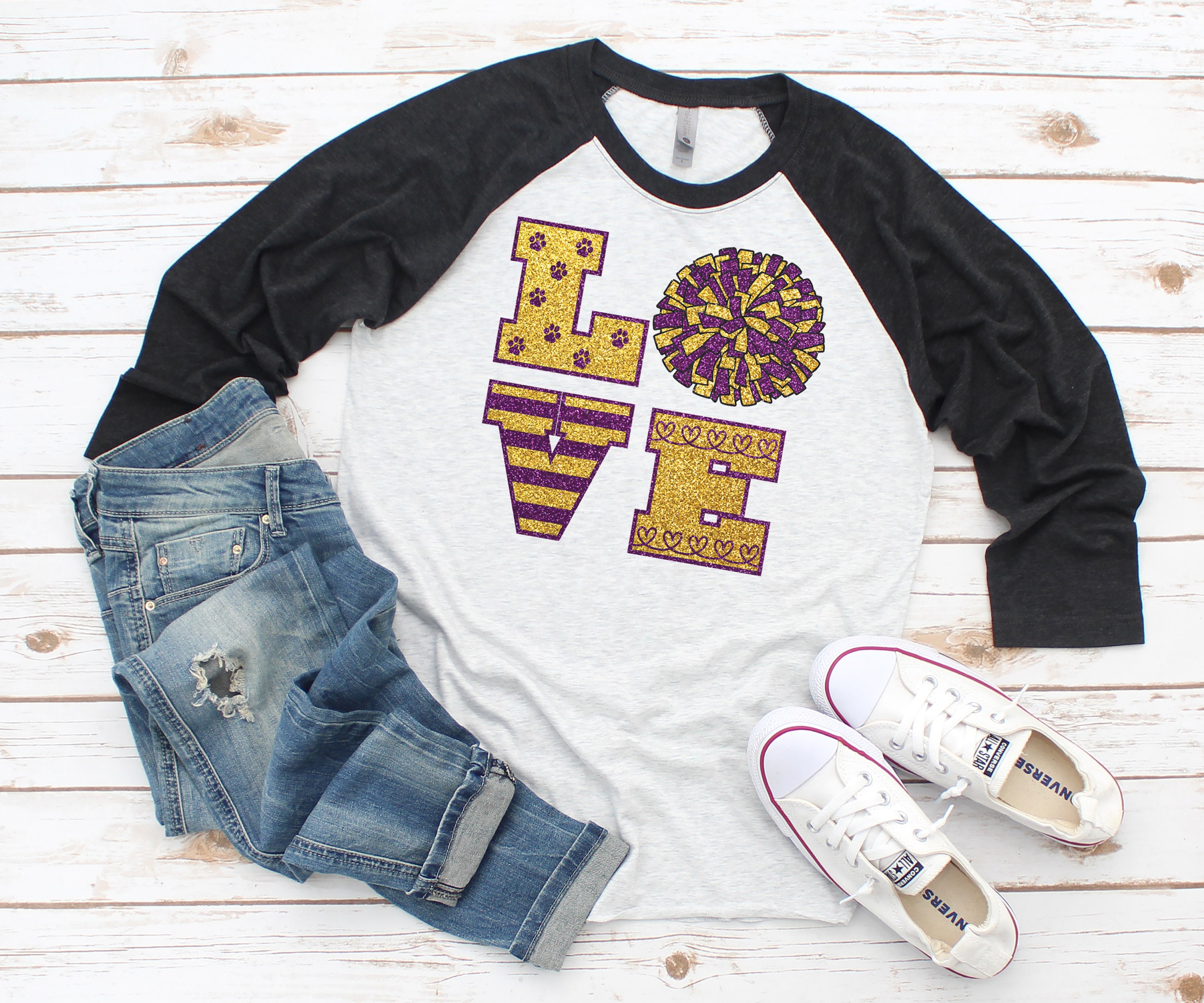 School Spirit Shirt Design School Spirit SVG Love Cheer - Etsy