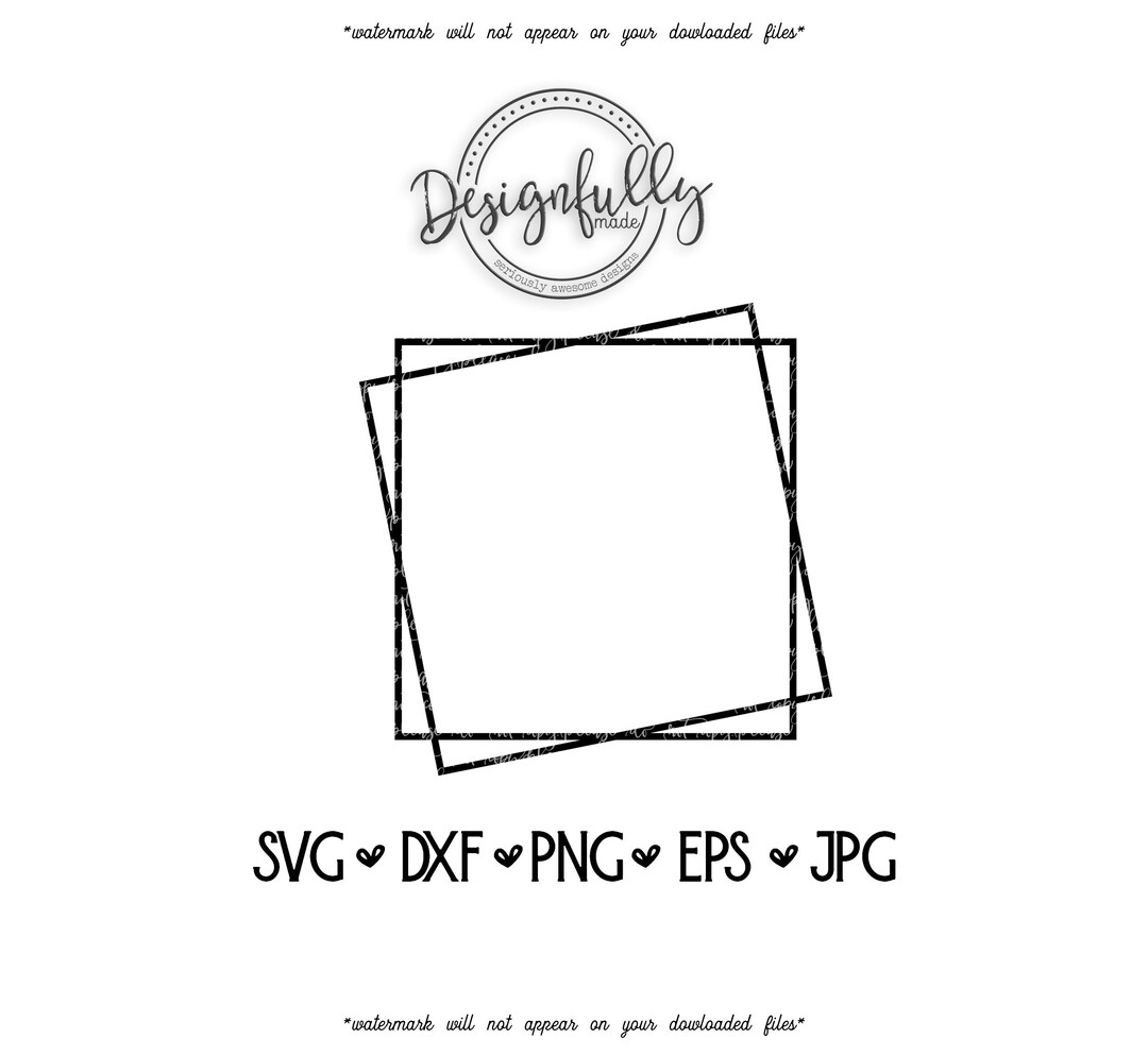 Double Square SVG | Layered Square SVG | Double Box | Tumbler Design ...