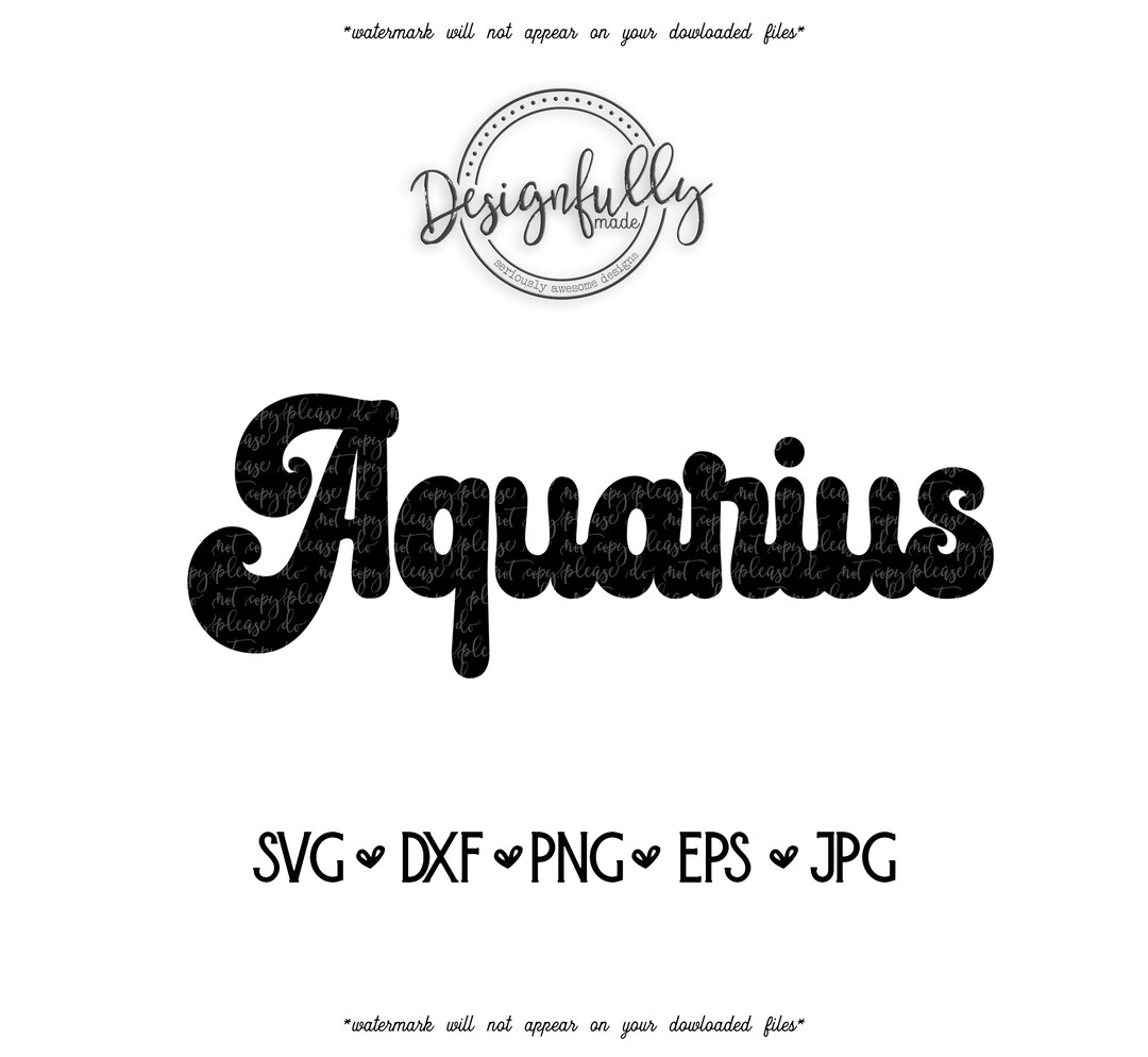 Aquarius SVG, Water Bearer Sign, Zodiac Sign, Horoscope, Astrology ...