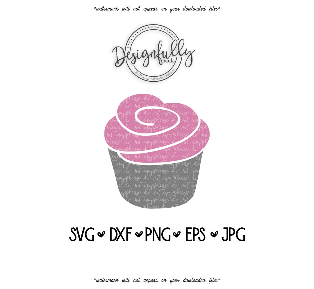 Cupcake SVG, Cut File, Clip Art, Icing, Cake, Dessert, Birthday Party ...