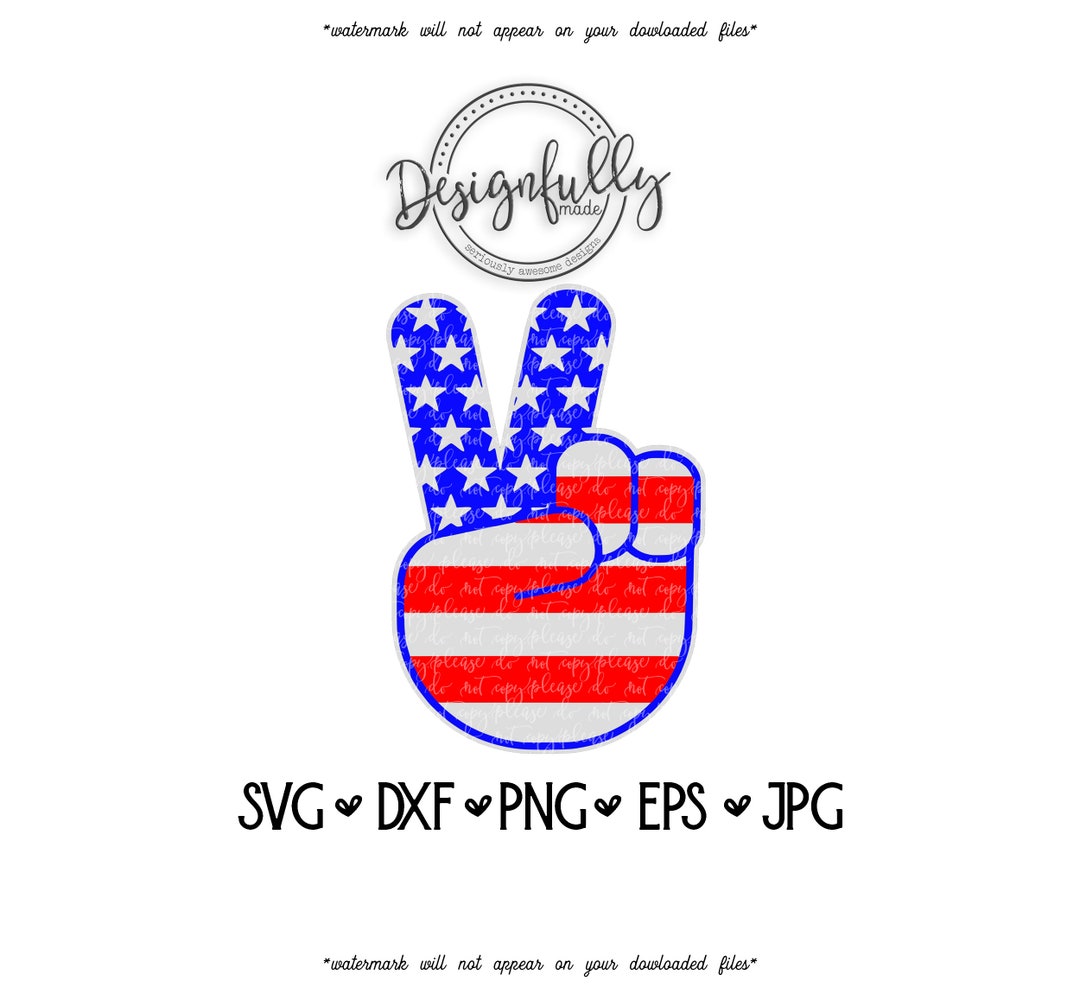 Peace SVG, America, Mercia, 4th of July, Independence Day, Red White ...