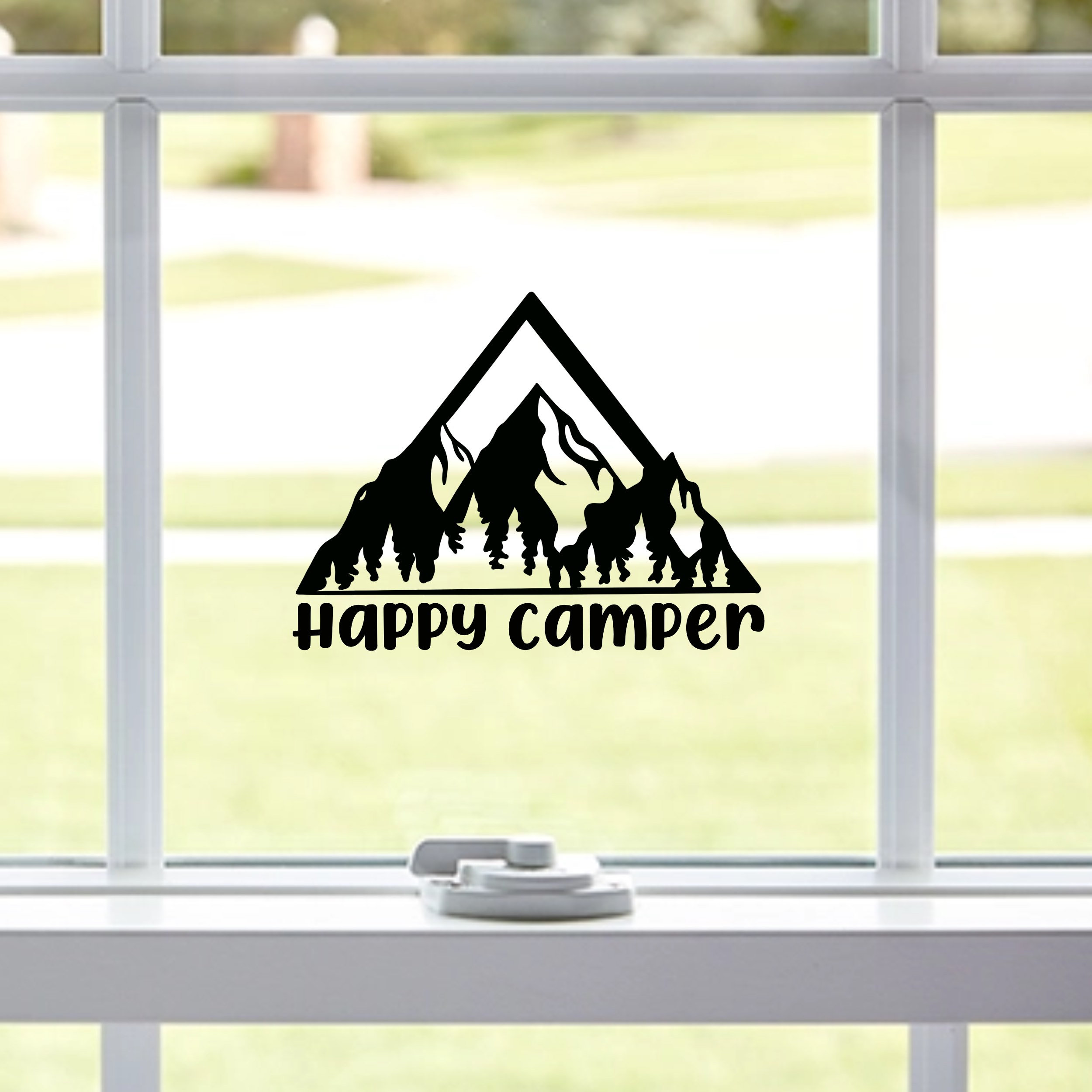 Happy Camper Decal Happy Camper Vinyl Decal Permanent Vinyl | Etsy