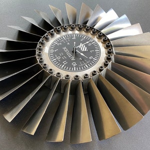 Titanium Turbine Jet Engine Disk Altimeter Clock F-5/T-38 Memorabilia ...