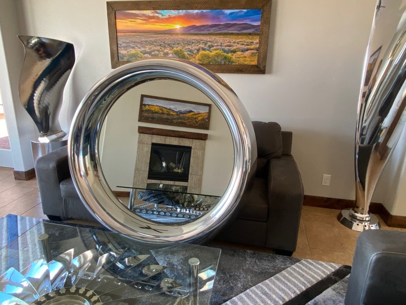 Huge Aircraft Jet Engine Inlet Mirror. Pilot Gift Desk Model Captain ...