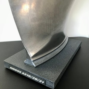 HUGE Airbus A-319 A-320 Titanium Jet Engine FAN Blade. Pilot Gift Desk ...
