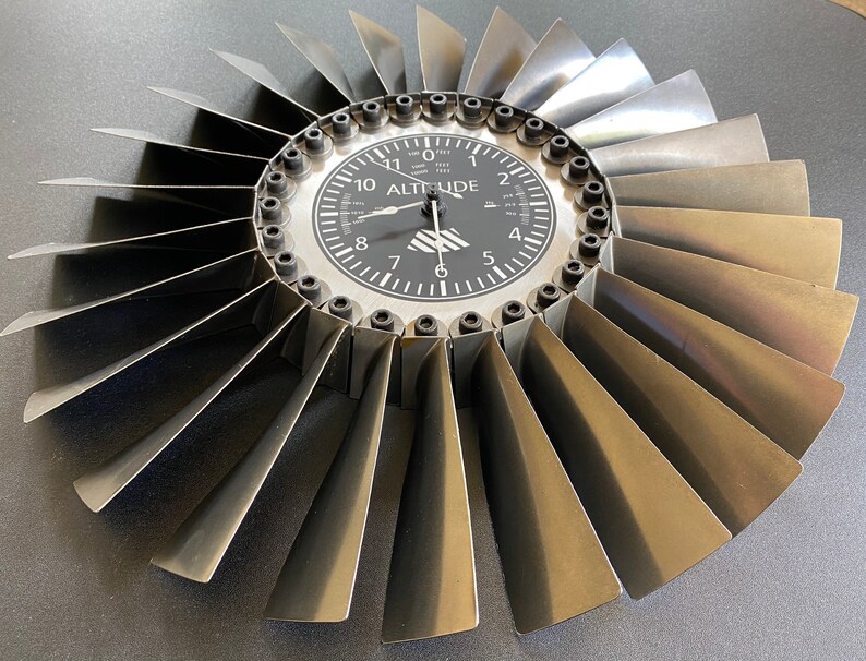 Titanium Turbine Jet Engine Disk Altimeter Clock F-5/T-38 - Etsy