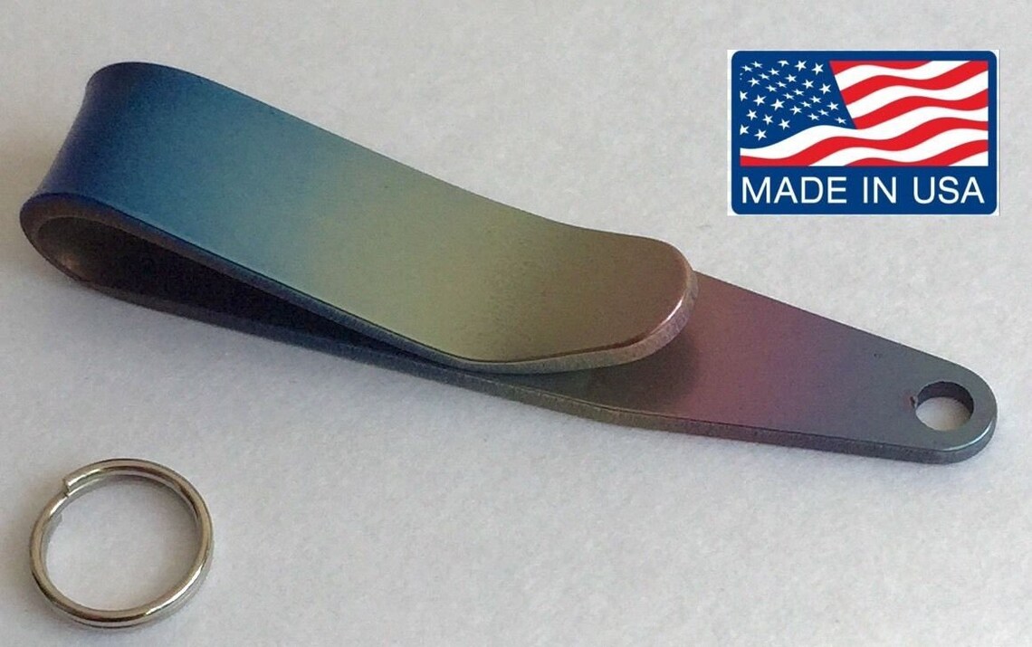 Titanium Pocket Suspension EDC Clip. Lanyard Keys Camera Knife | Etsy