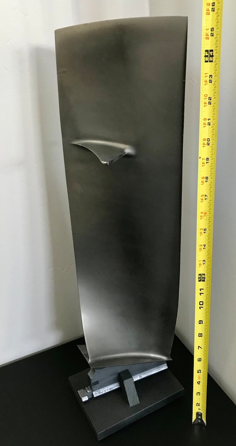 HUGE Boeing 737 Titanium Jet Engine Fan Blade. Display Pilot Gift Desk ...