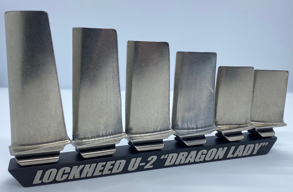 Lockheed U2 Jet Engine Blade Set. Spy Plane Skunkworks Dragon Lady ...