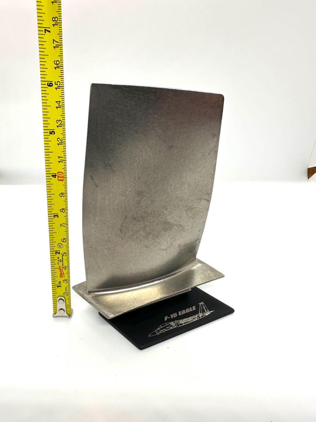 F-15 Eagle 3rd Stage Titanium F-110 Jet Engine Blade Display Desk Model ...
