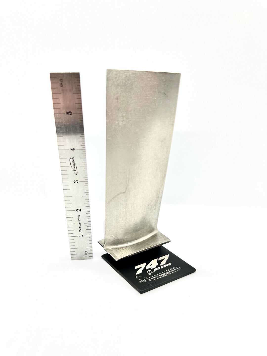 Boeing 747 Jet Engine Blade Pilot Gift Desk Model Captain Airline ...