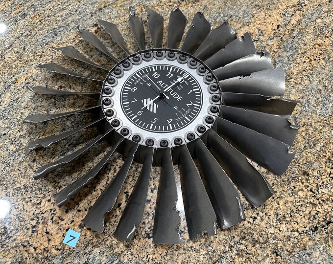 Titanium Turbine Jet Engine Disk Altimeter Clock F-5/T-38 Memorabilia ...