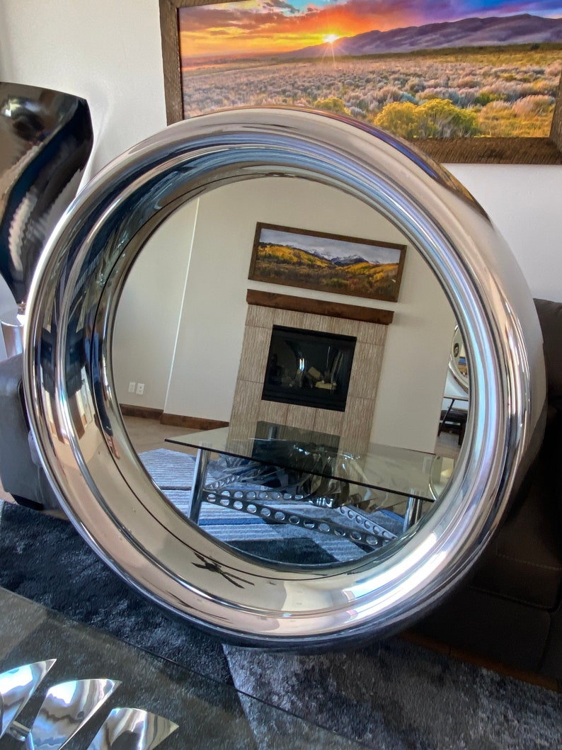 Huge Aircraft Jet Engine Inlet Mirror. Pilot Gift Desk Model Captain ...