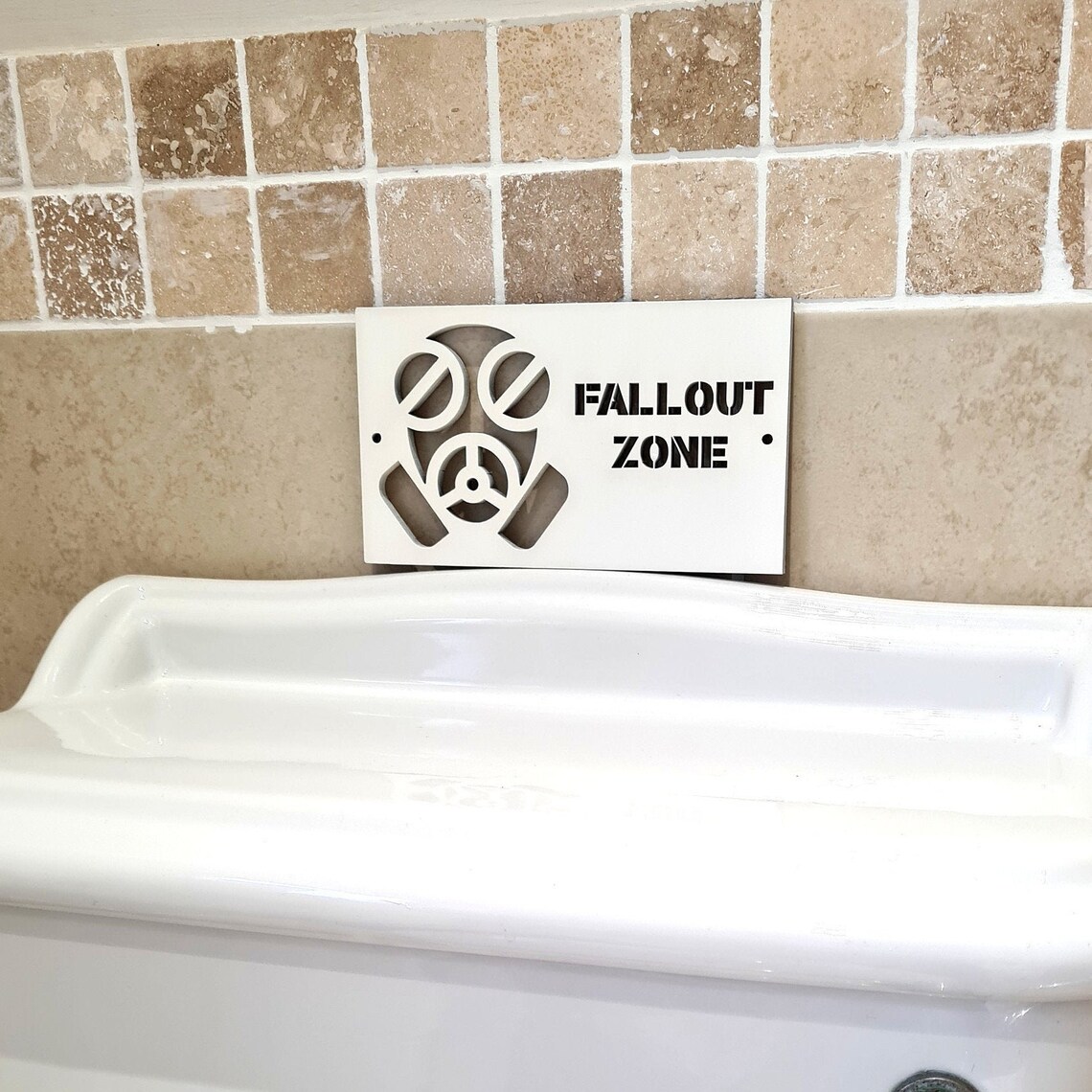 Funny Rude Bathroom Sign Warning Sign FALLOUT House Warming FREE ...
