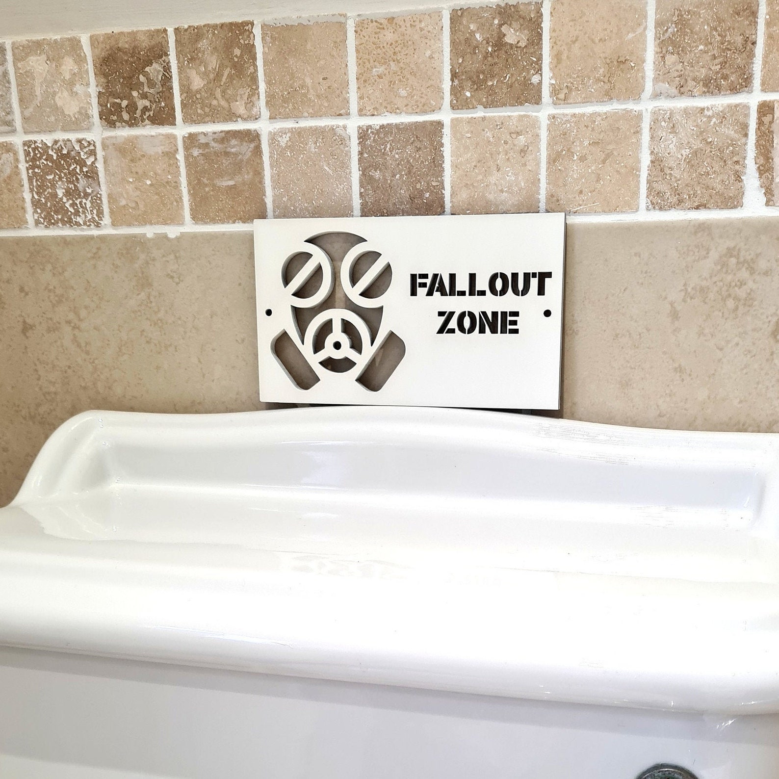 Funny Rude Bathroom Sign Warning Sign FALLOUT House Warming FREE ...