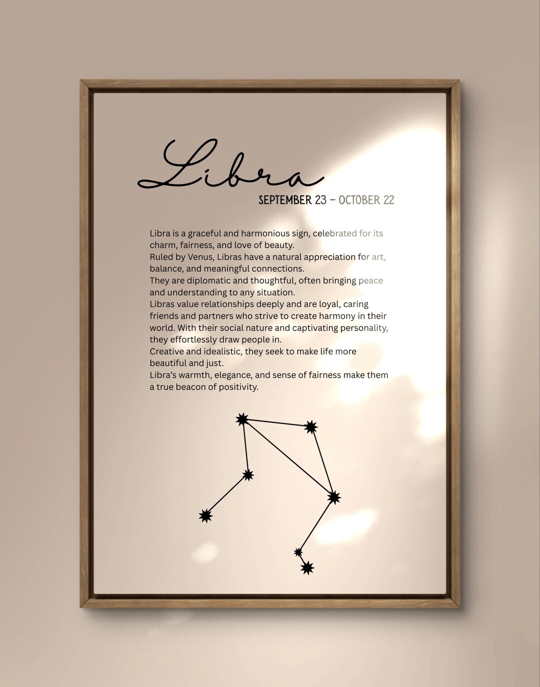 Libra Zodiac Print: Star Sign Astrology Art (A3 Digital Download) - Etsy