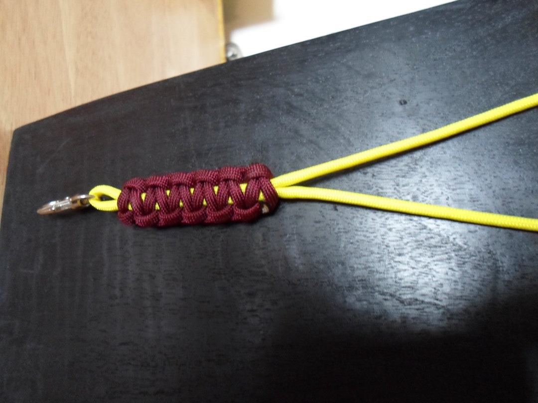 Yellow and Maroon Paracord Lanyard - Etsy