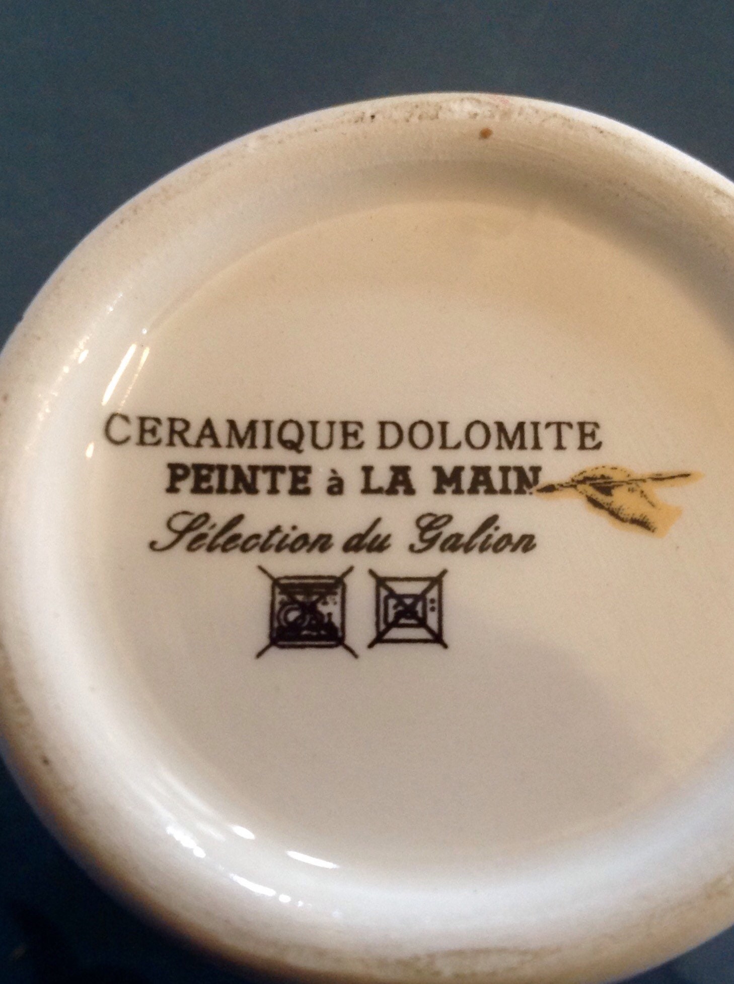 Dolomite Ceramique Hand Painted Floral Salt, Pepper and Tooth Pick Pots ...