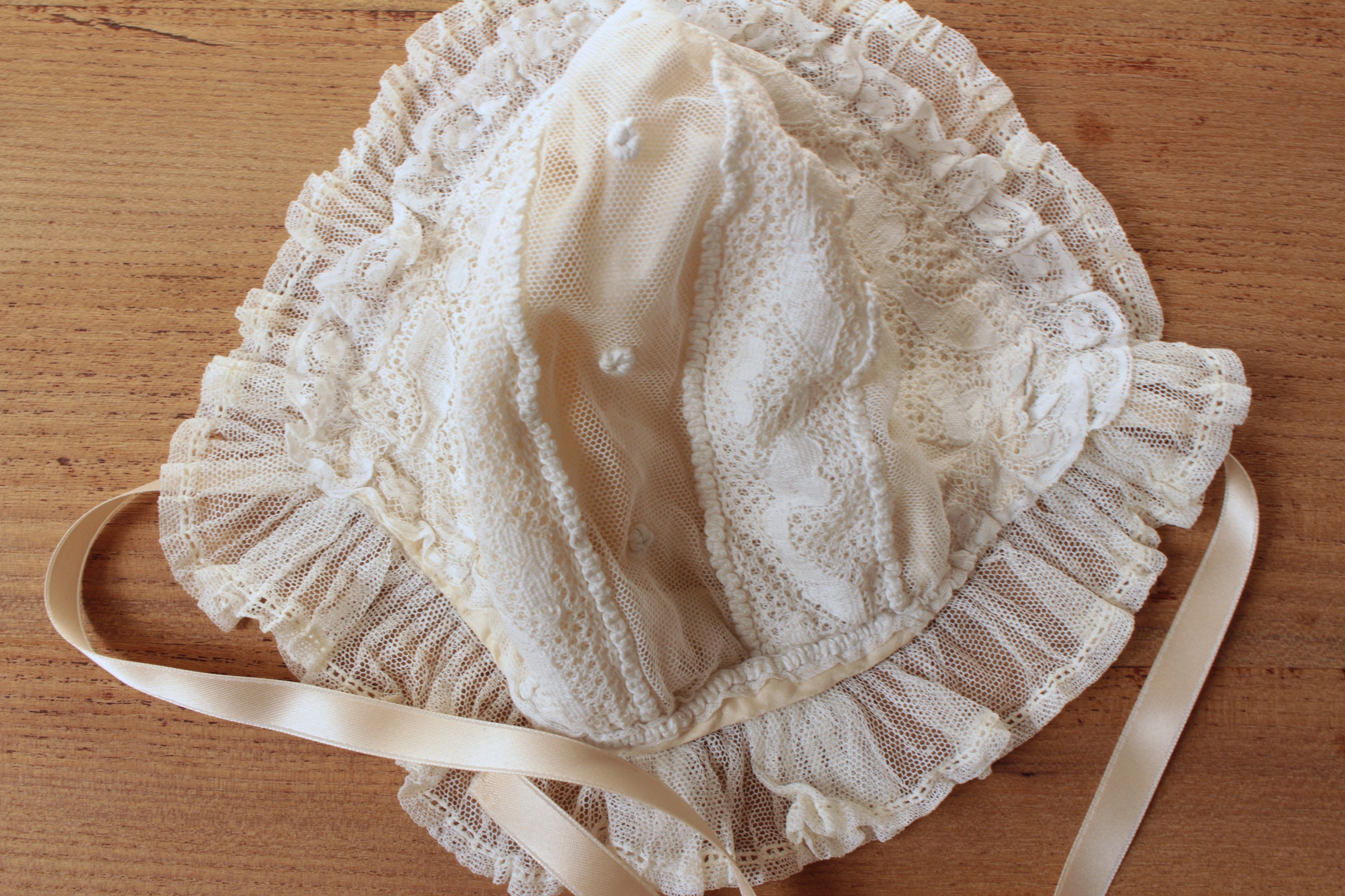 French Antique Baby Bonnet / Baby Cap/ Christening French Cap - Etsy