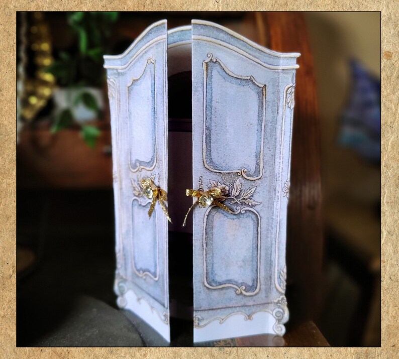 Armoire Gate Fold Card / Wardrobe Card / French Provincial / - Etsy