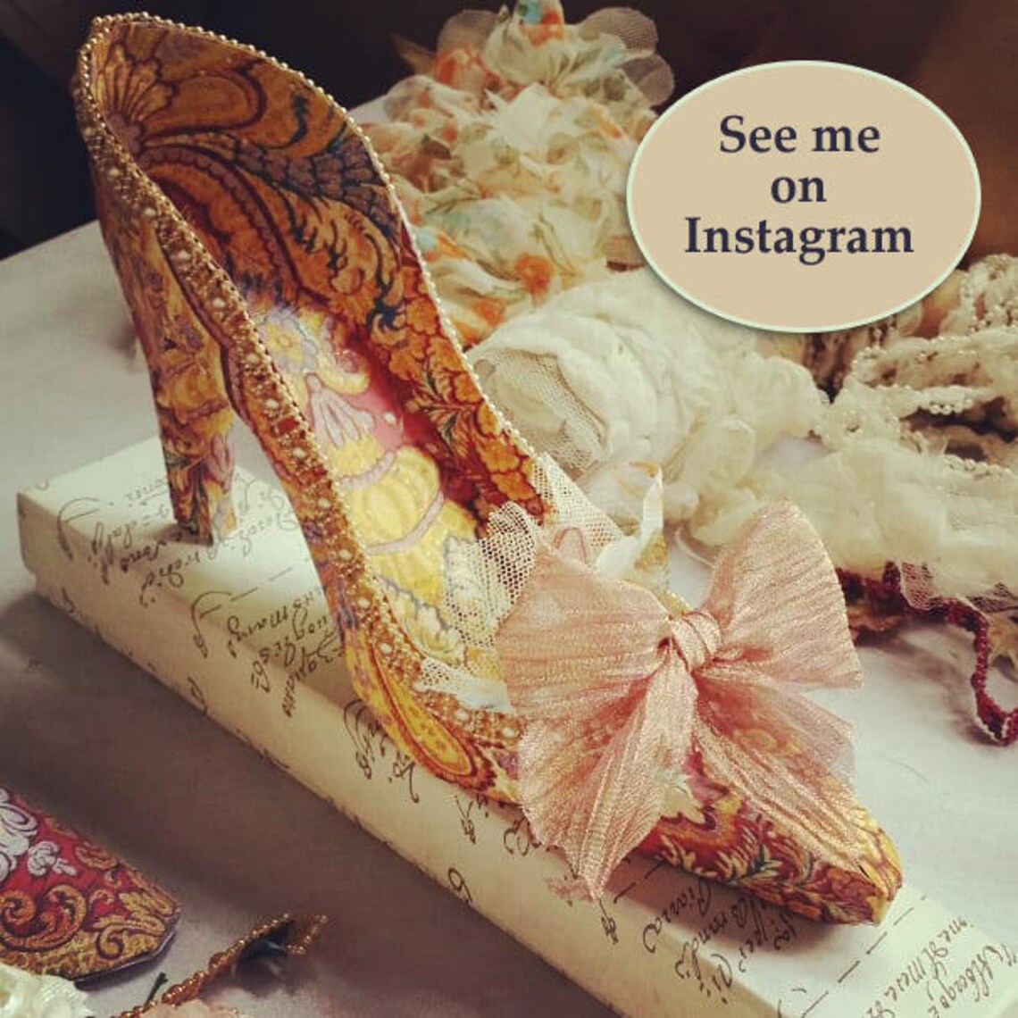 Paper High Heel Shoe Printable Digital Download / Versailles - Etsy UK