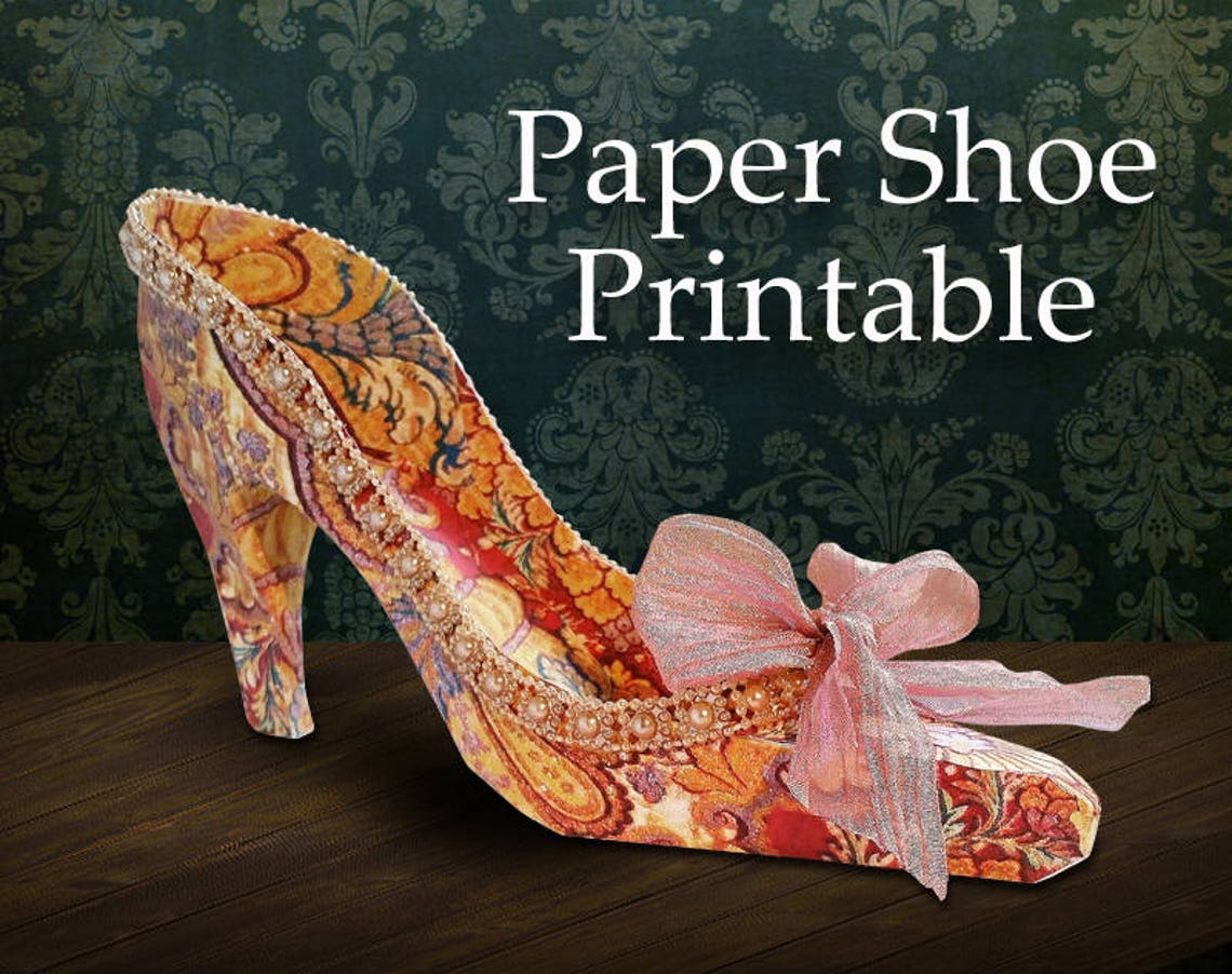 Paper High Heel Shoe Printable Digital Download / Versailles - Etsy UK