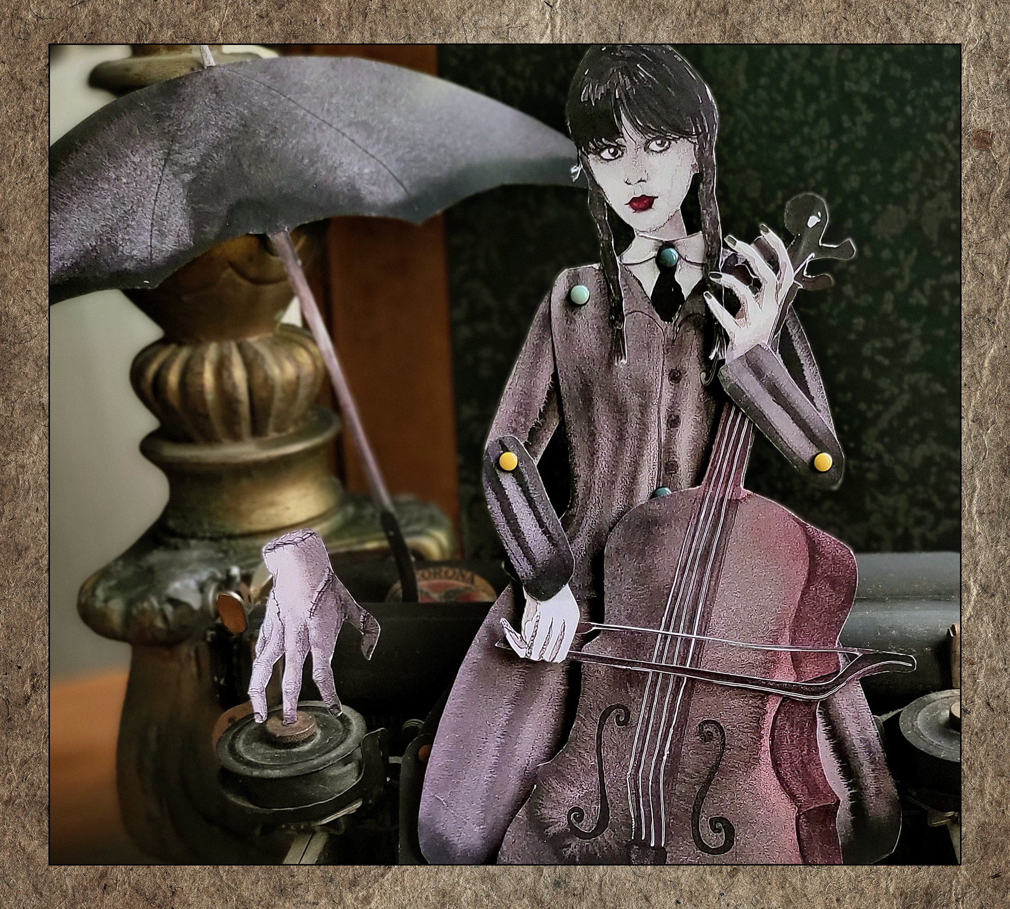 Wednesday Paper Doll / Gifts for Teens / Halloween / Gothic Gift / Gift ...