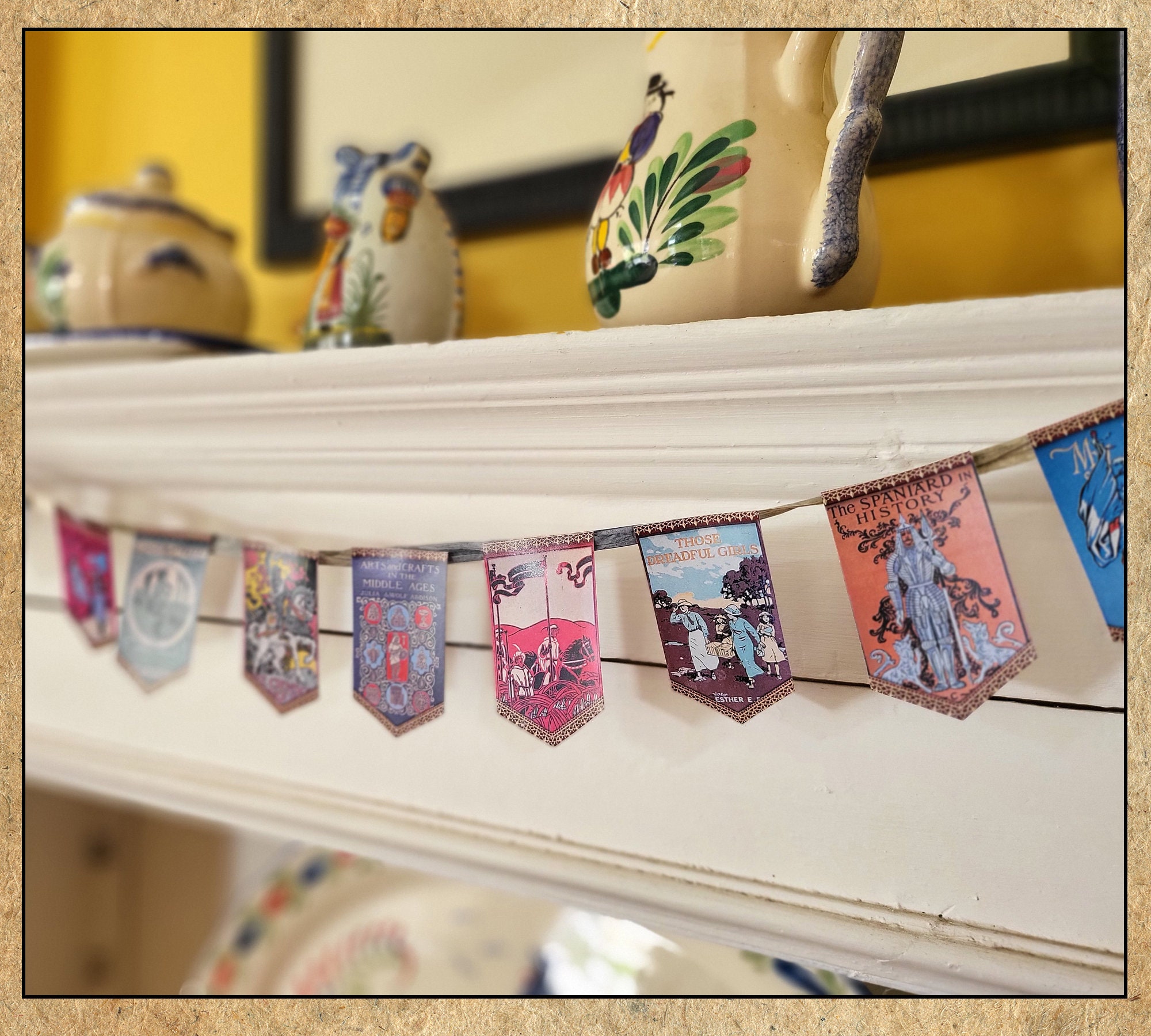 Vintage Book Bunting / Printable Bunting / Vintage Bunting / Instant ...